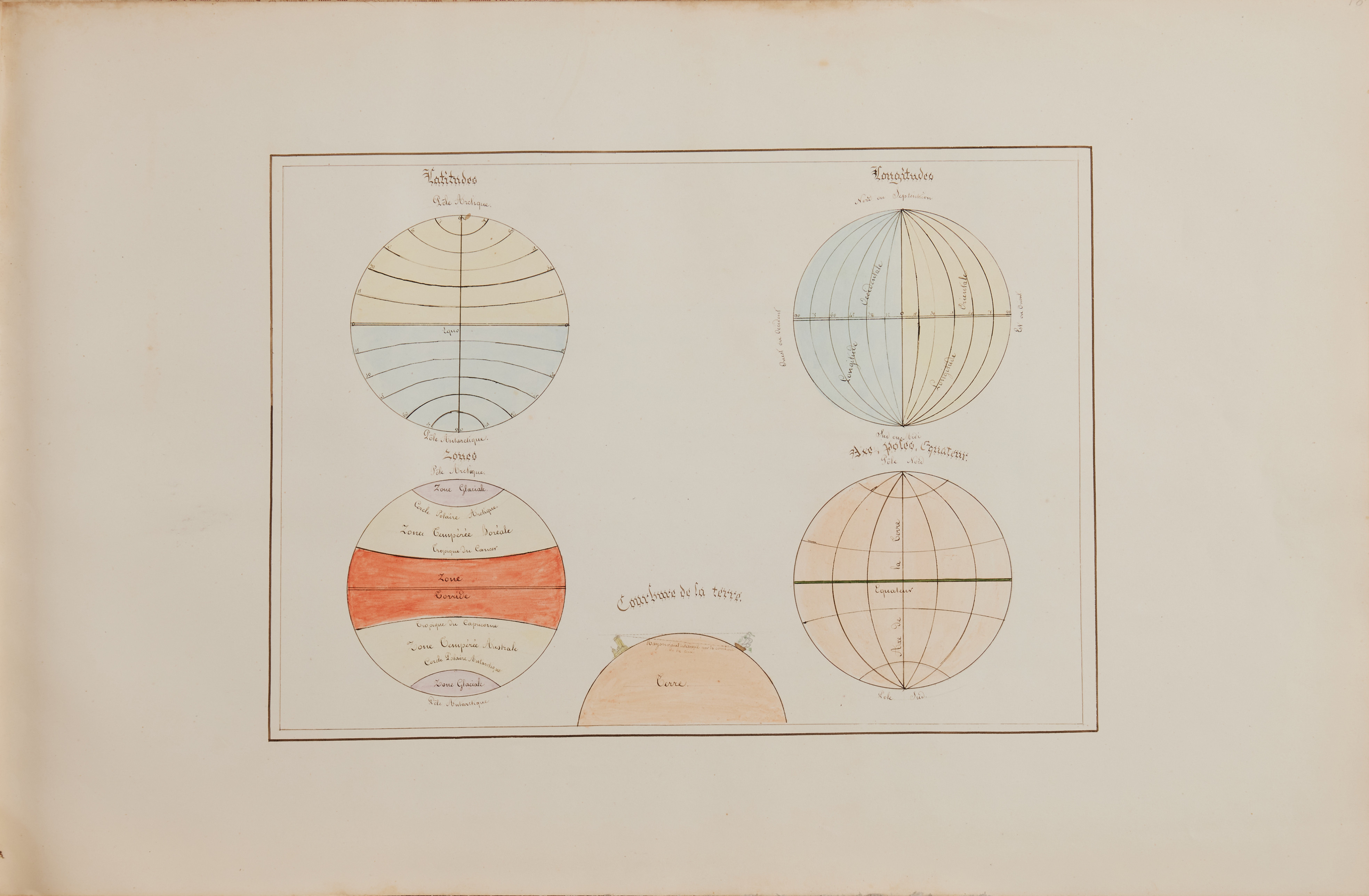 Images for 2129364. FRENCH MANUSCRIPT ATLAS. 19th century, 11 maps and ...