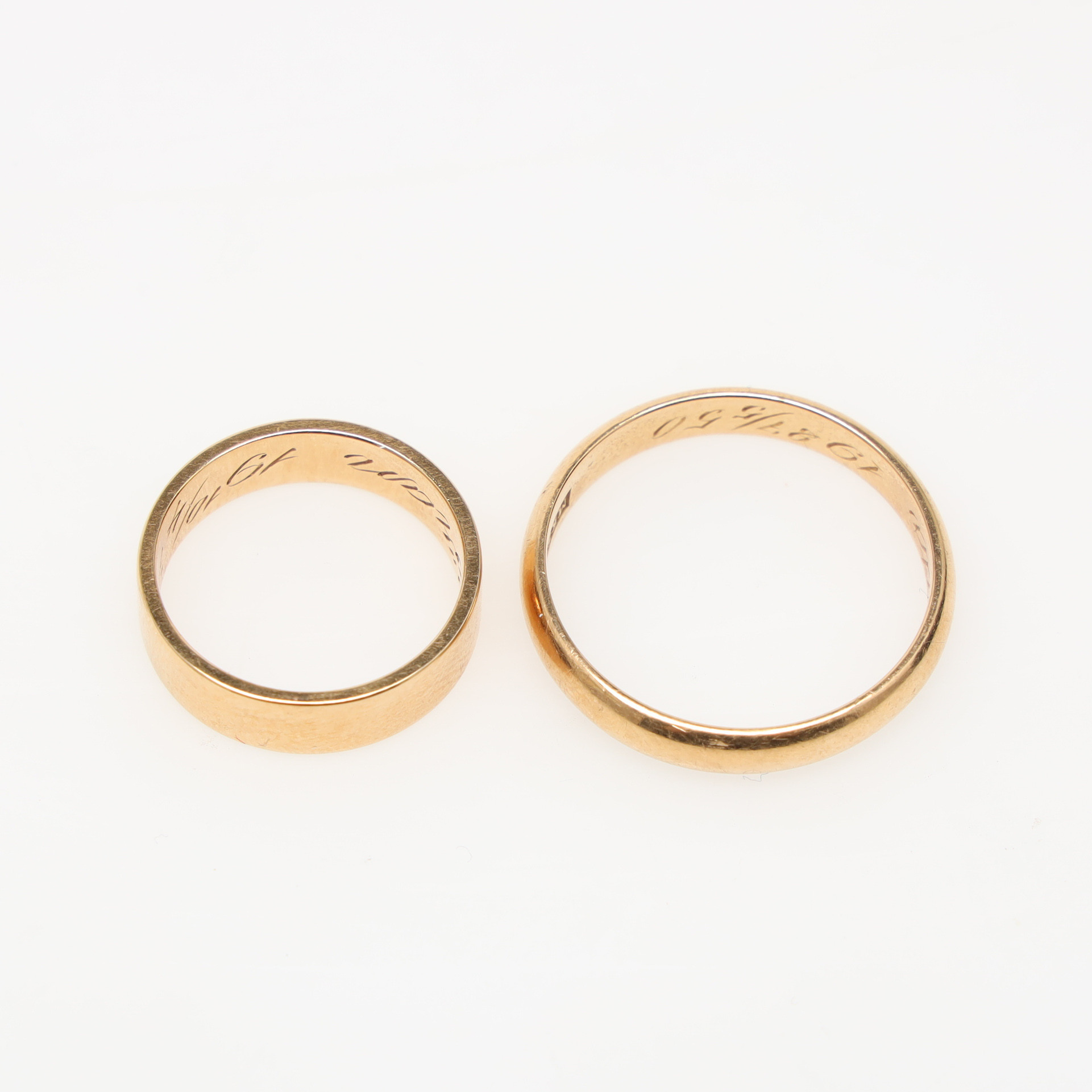 Images for 2129988. WEDDING RINGS, 2 pcs. in 18K gold. - Auctionet