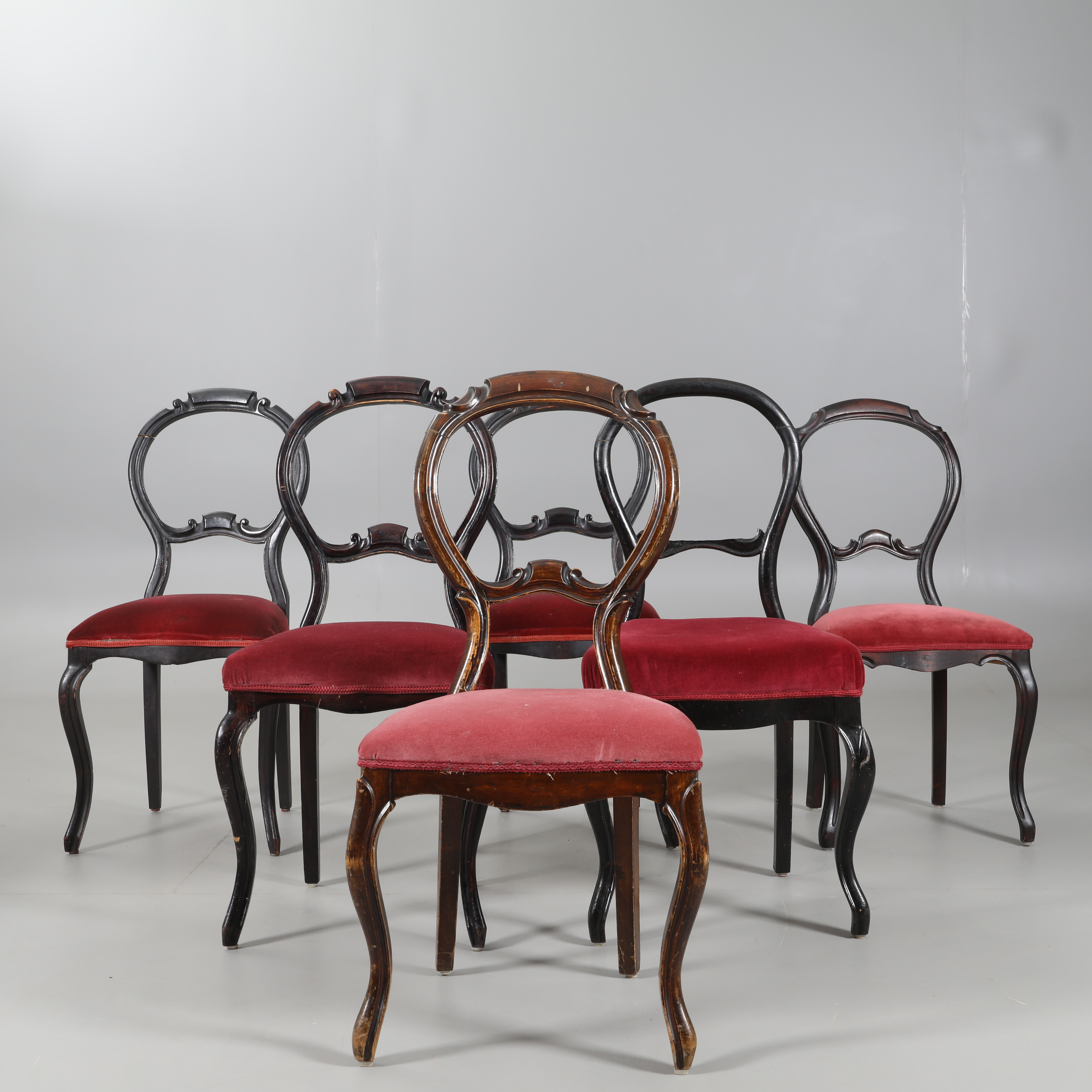 STOLAR, 6 stycken olika modeller, Rokokstil. | Barnebys