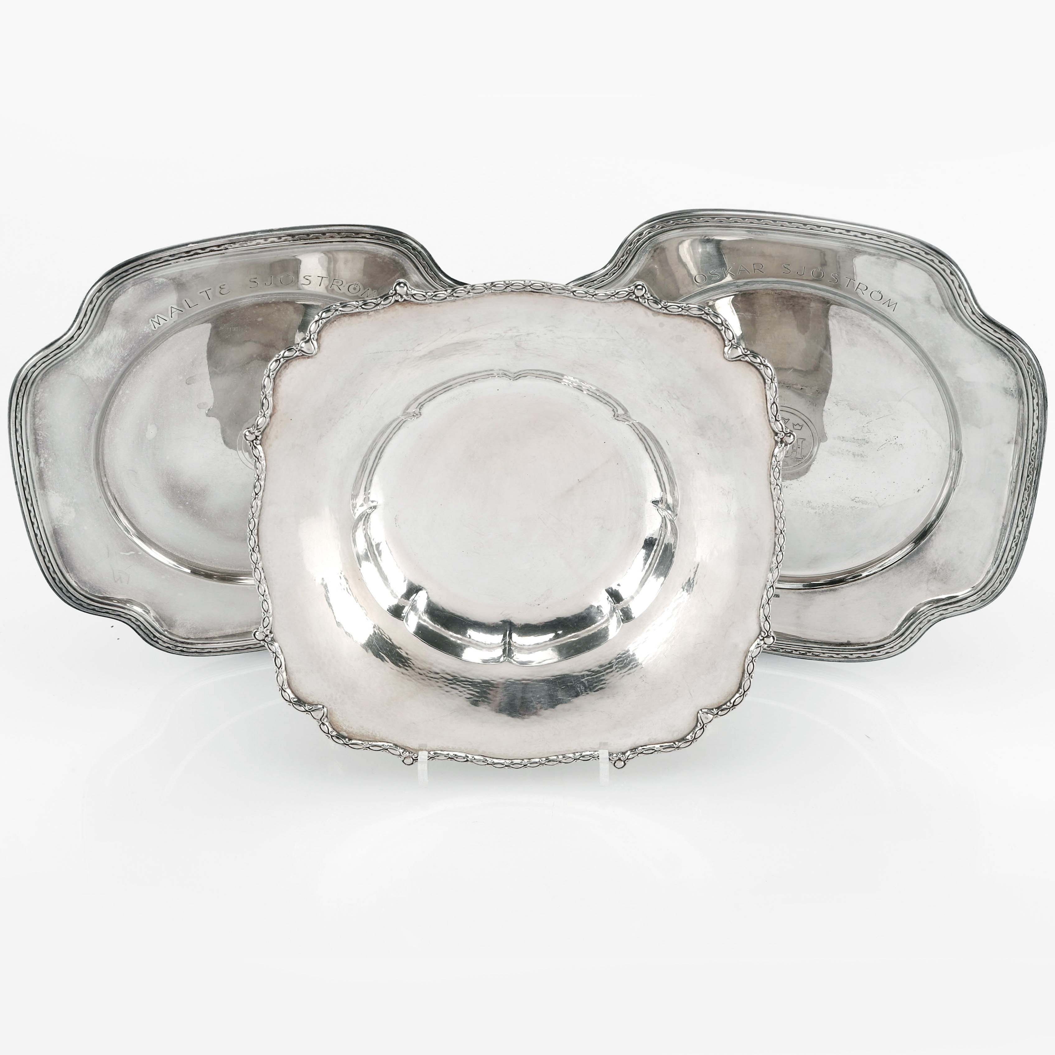 Images for 2136278. DISH 3 pcs in silver, GAB, 1930s and 1950s. - Auctionet