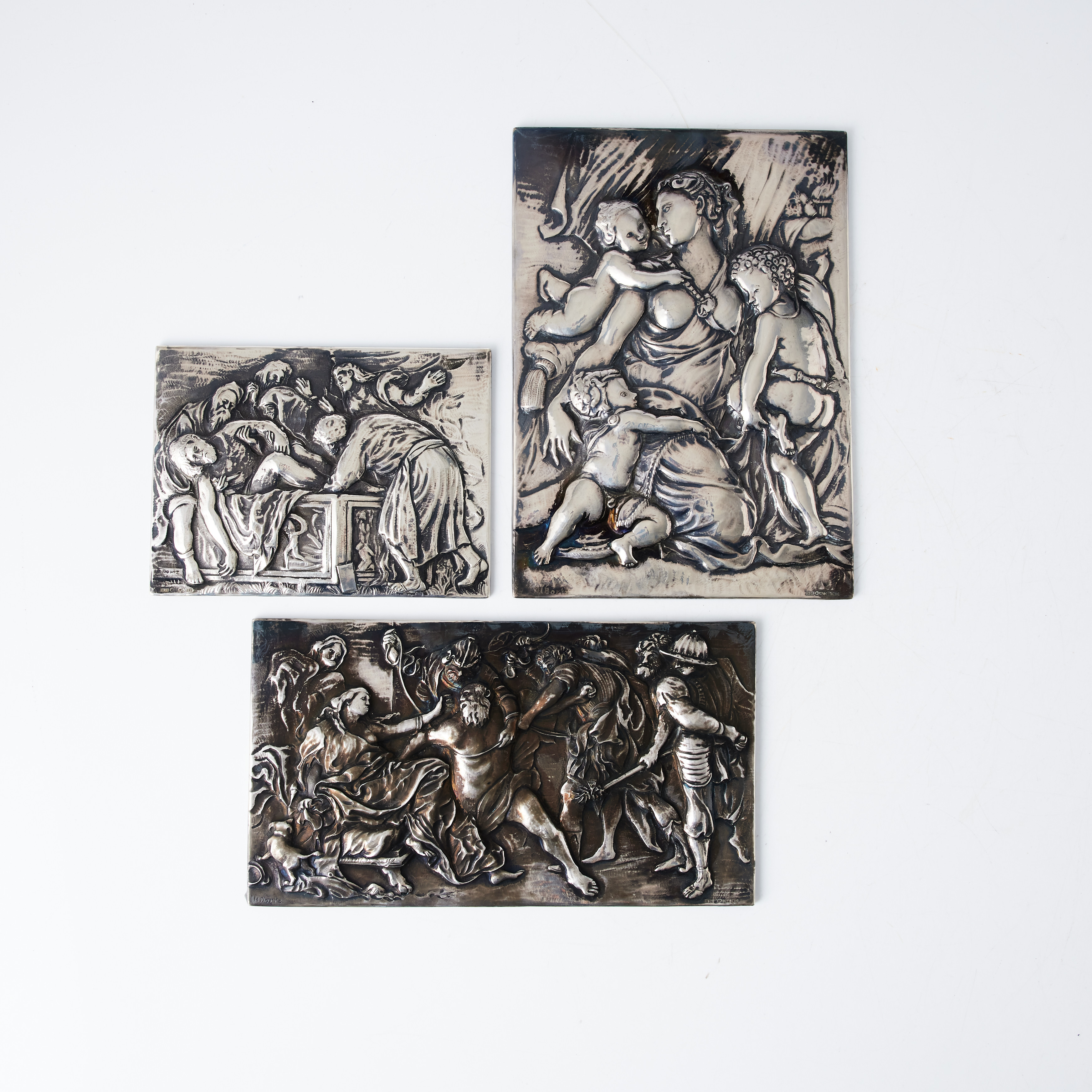 Images for 2141783. WALL RELIEF, 3 pcs, silver, with models in ...