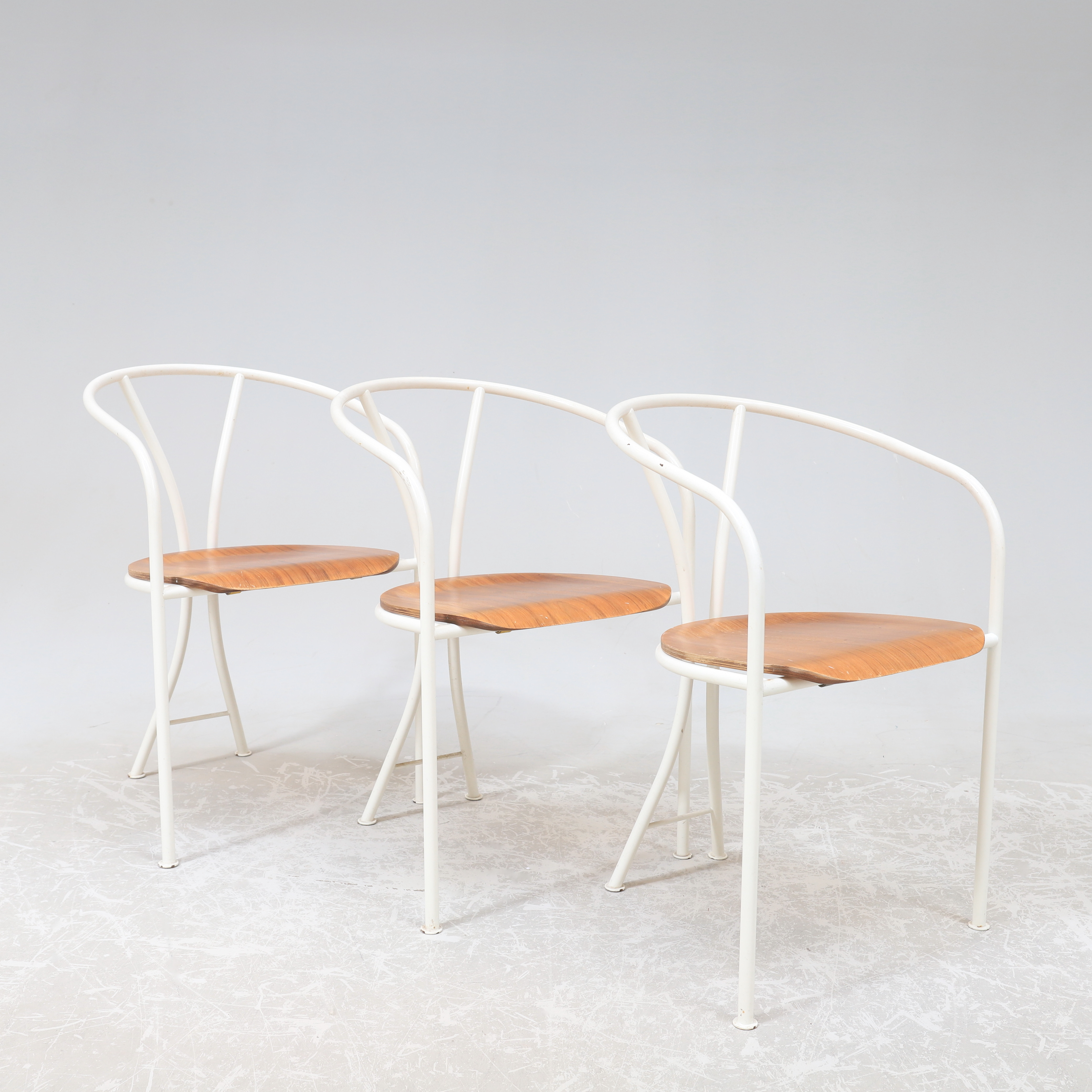 Images for 2141862. CHAIRS, 6 pcs, teak and lacquered metal, Klaessons ...
