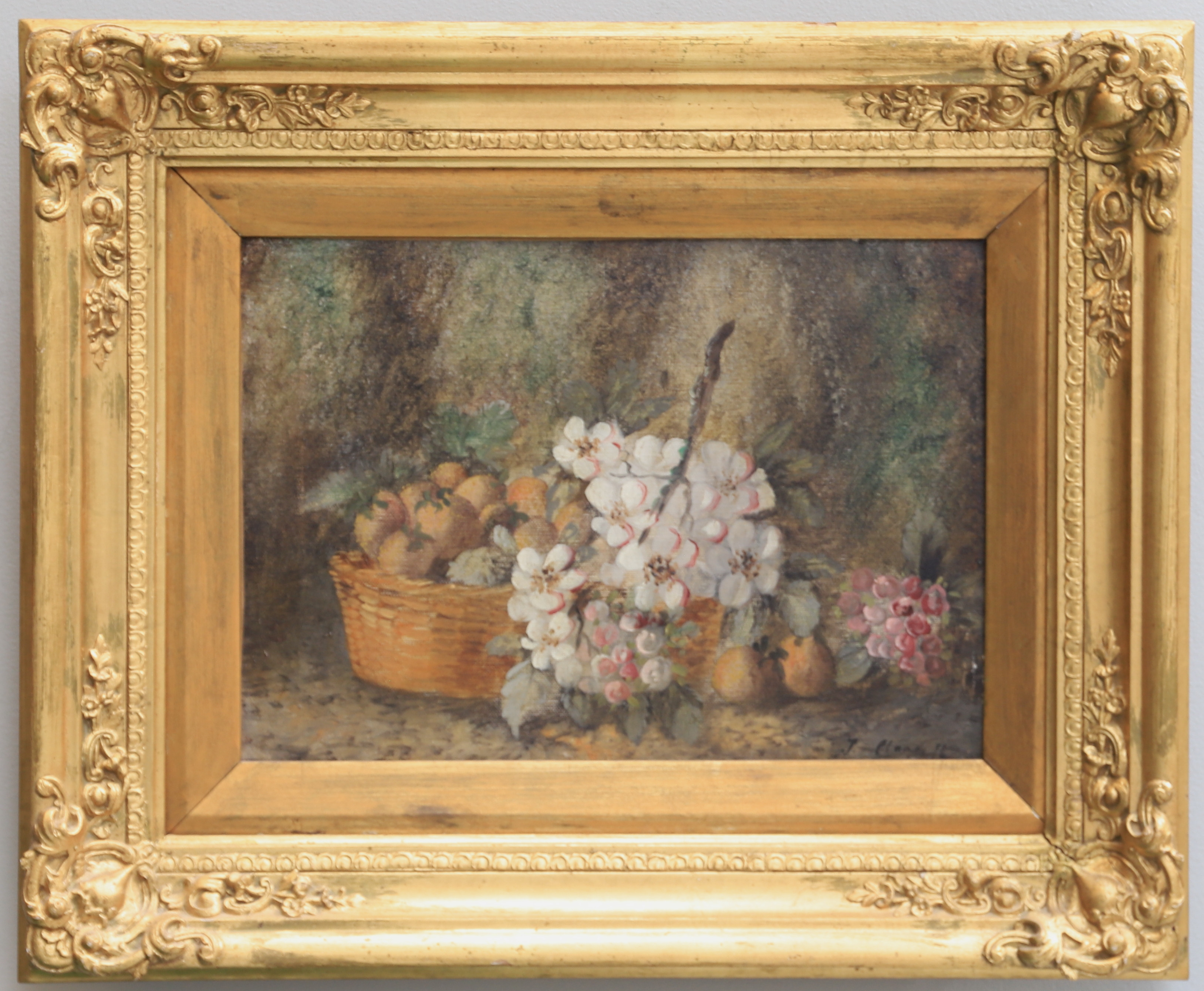 OIDENTIFIERAD KONSTNÄR. olja på duk, signerad J. Clare, 1800-/1900-tal ...