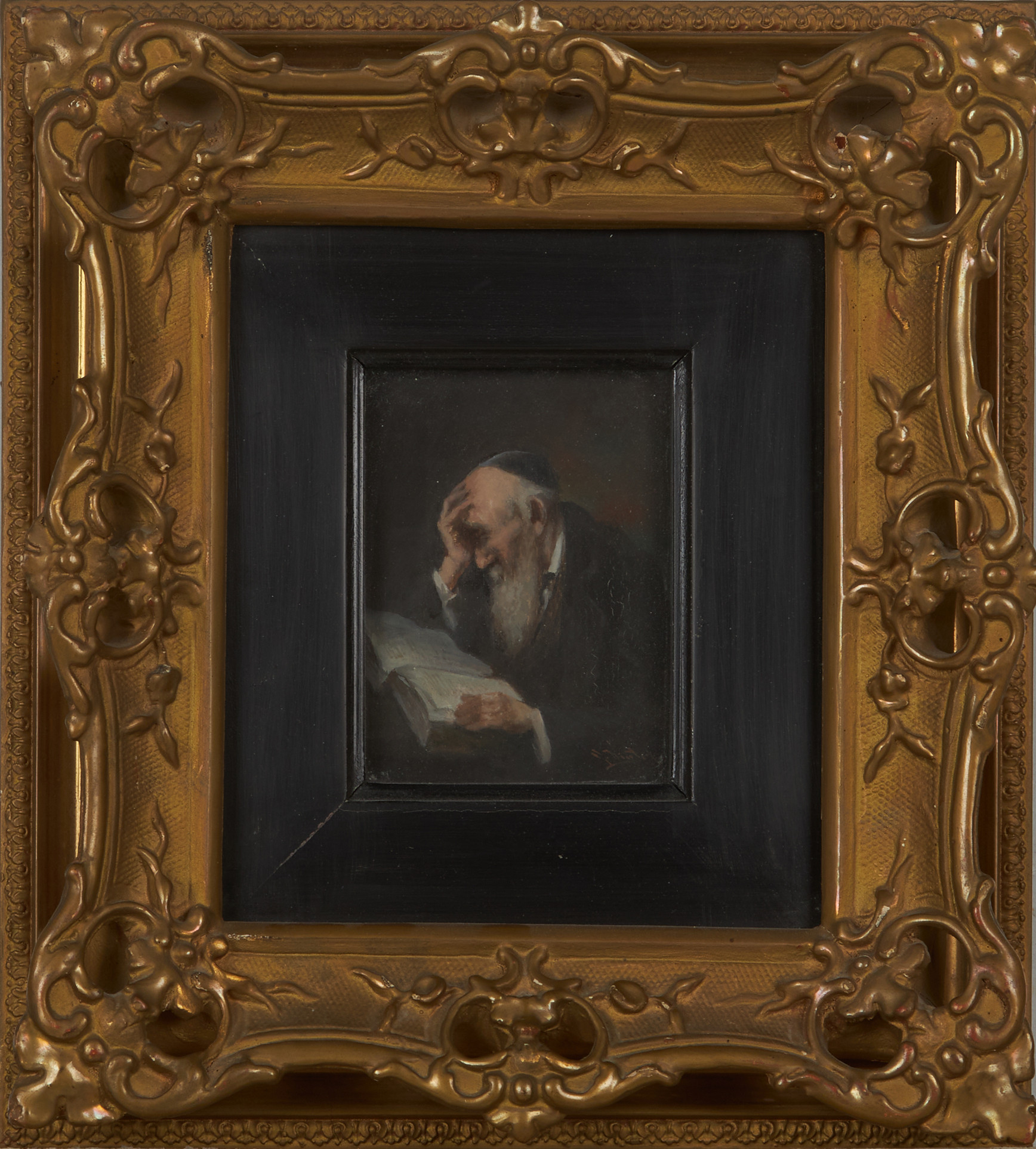 Images for 2154394. HANS WINTER (1853-1944). Rabbi reading Talmud, oil ...