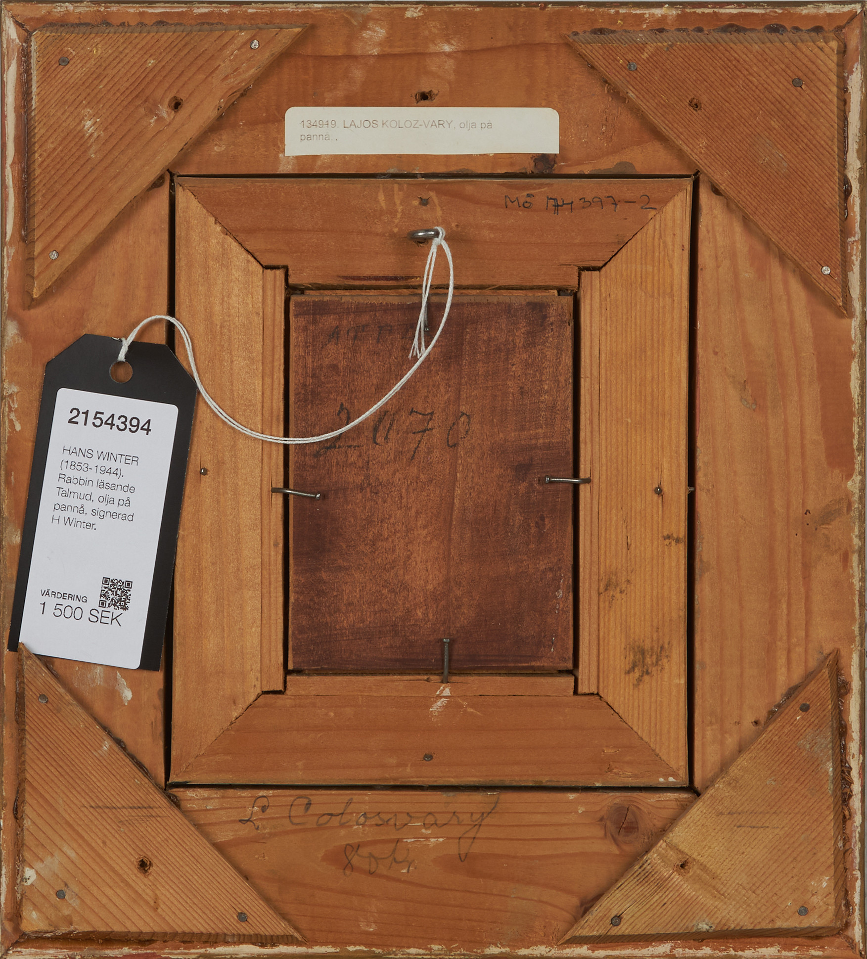 Images for 2154394. HANS WINTER (1853-1944). Rabbi reading Talmud, oil ...