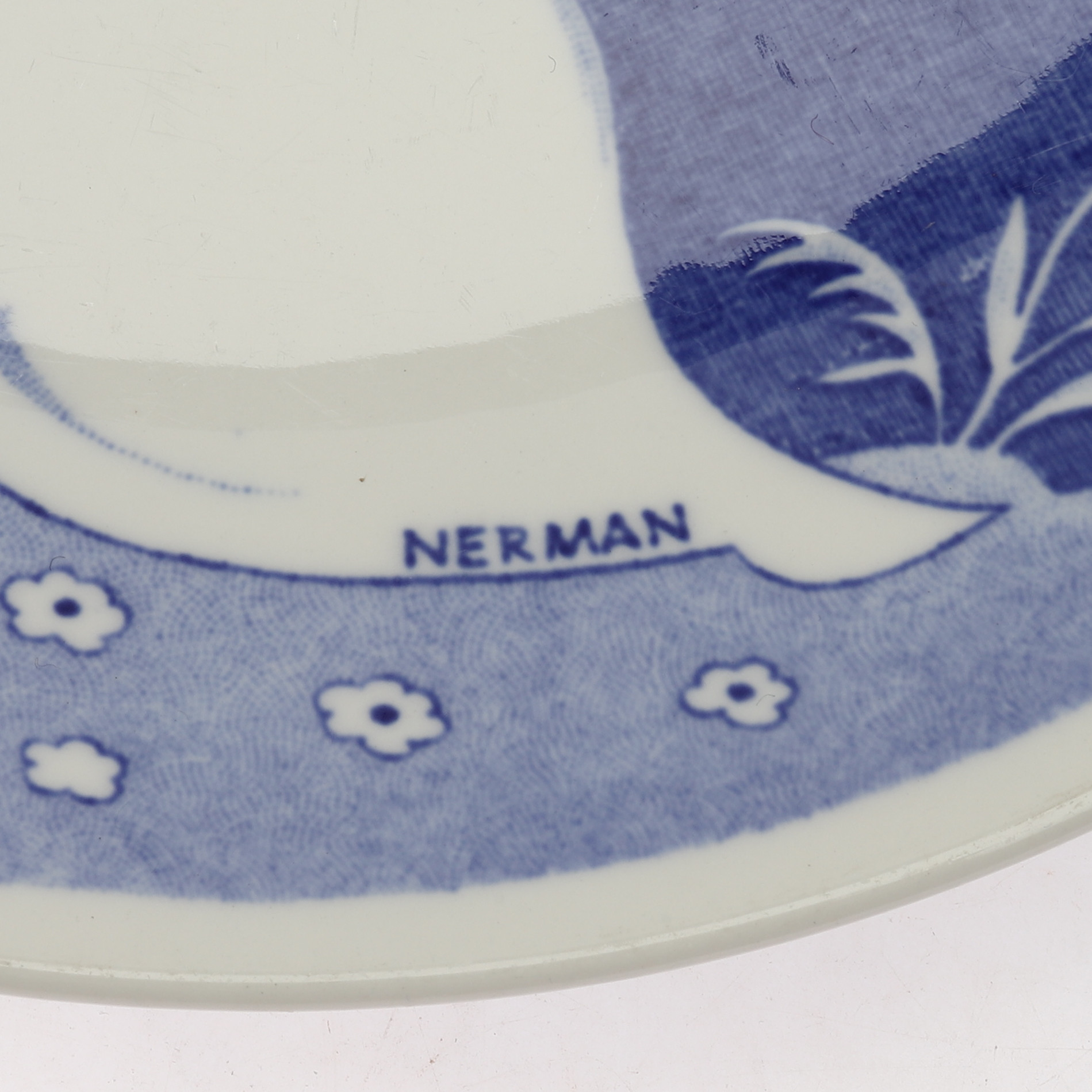 2160568. KERÄYSLAATOT, 6 kpl, posliini, "Einar Nerman", Gustavsberg ...