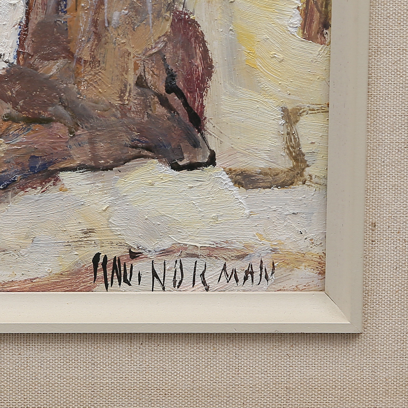 KNUT NORMAN. OLJA på pannå, signerad, 1900-tal. Konst - Måleri - Auctionet