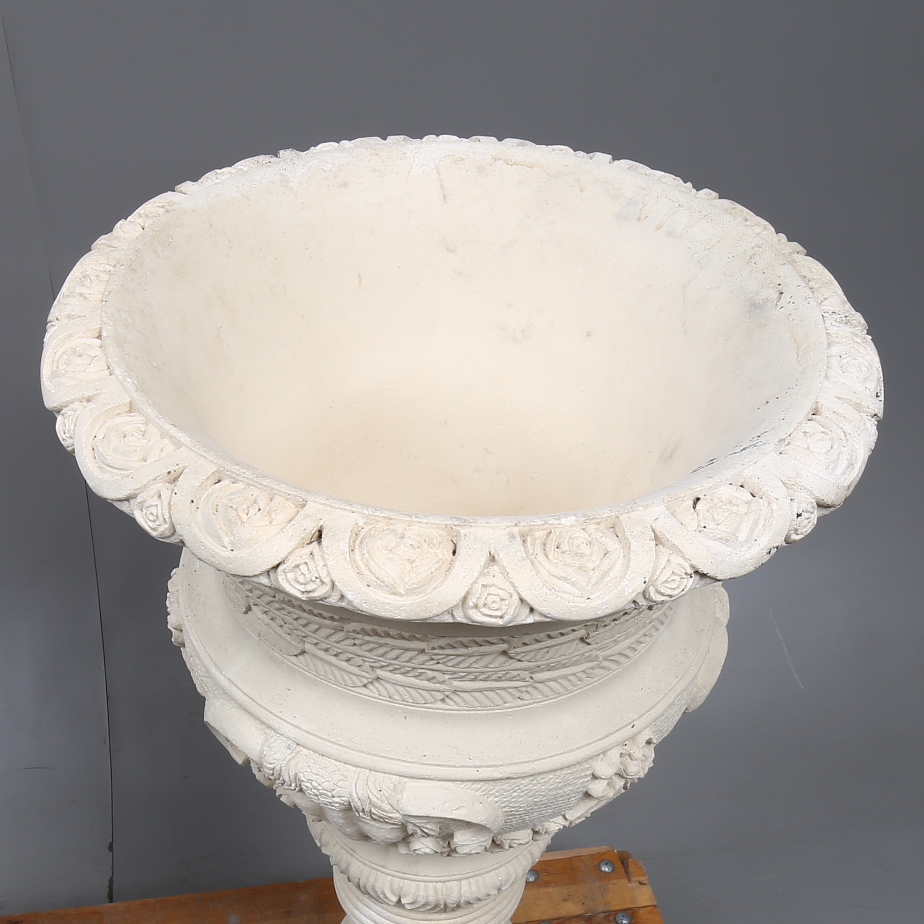 Images for 2167111. GARDEN URNS, 1 pair, cast stone, Satyr, modern ...