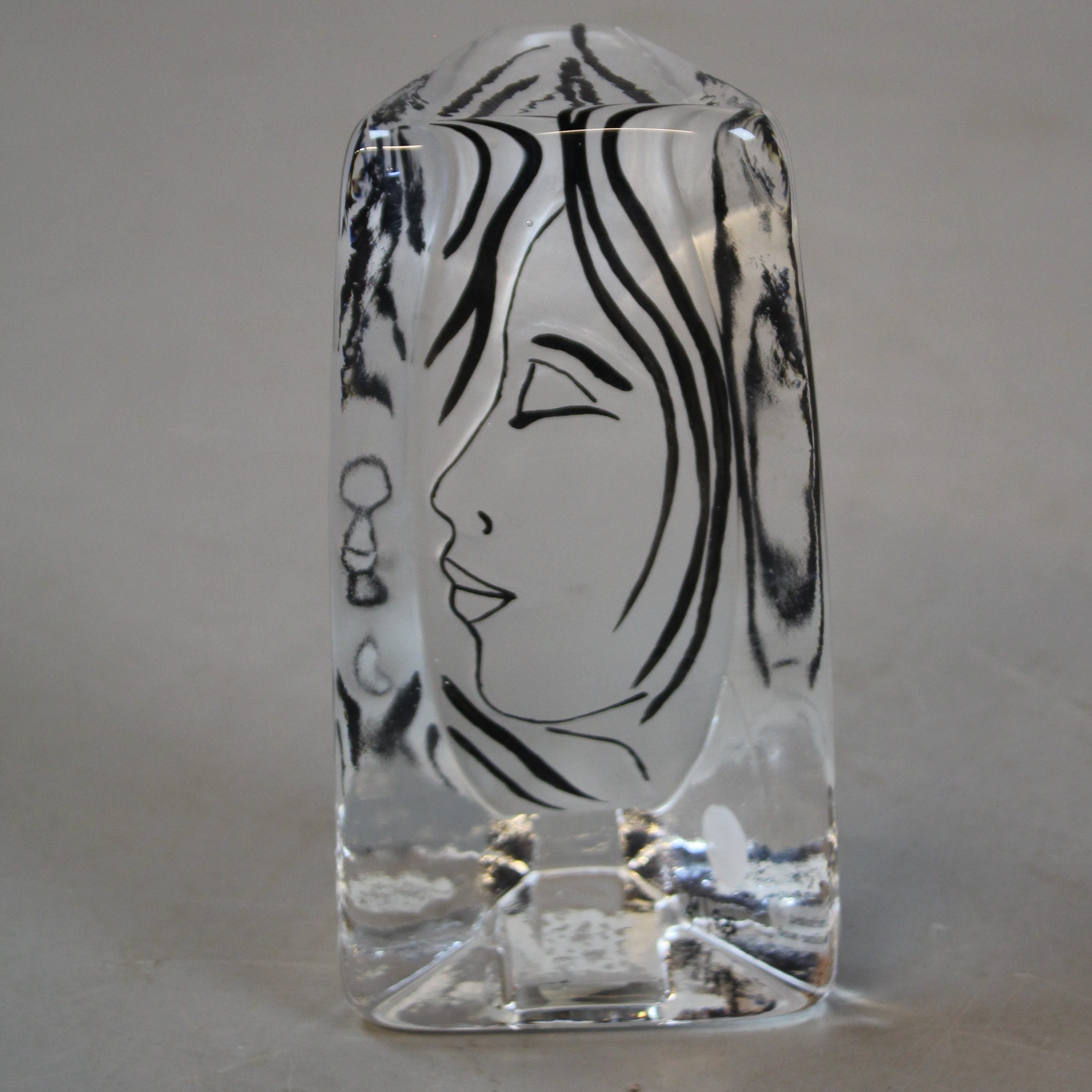 Images for 2167420. RENATE STOCK. GLASS BLOCK, "face" Sea Glasbruk ...
