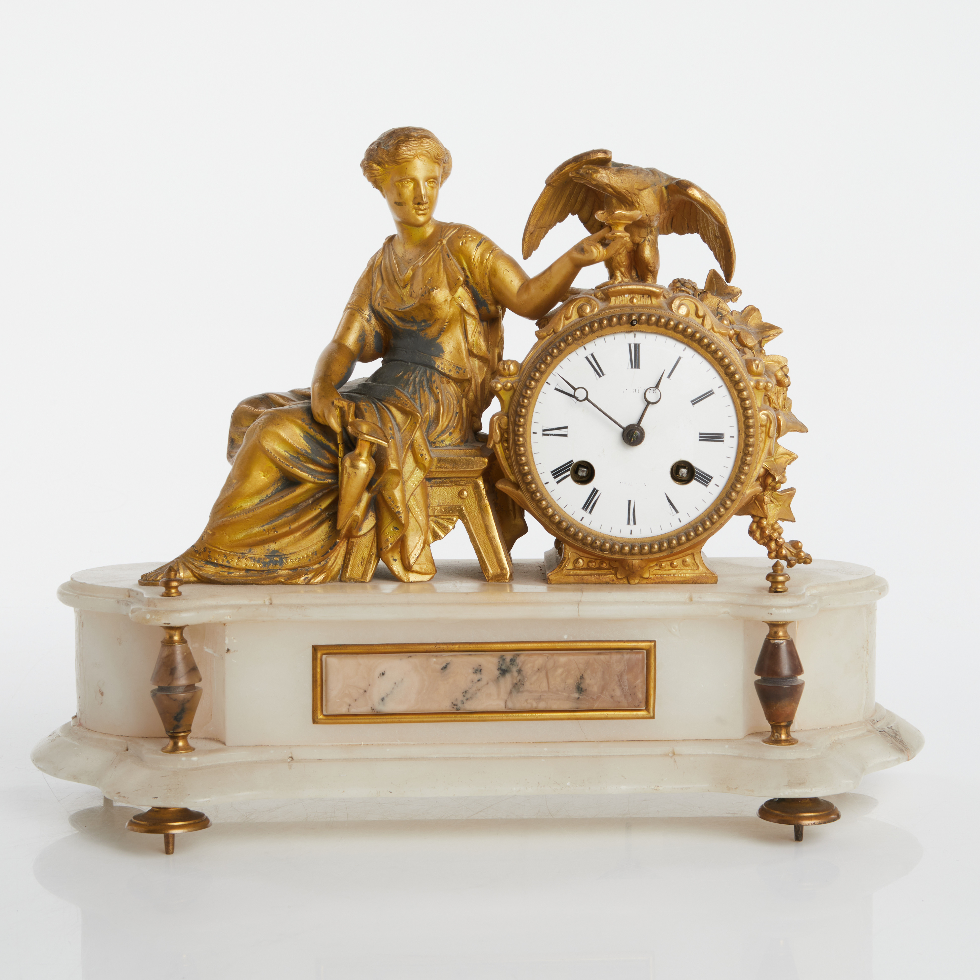 Images for 2169680. TABLE CLOCK, 19th century, alabaster crowned with ...