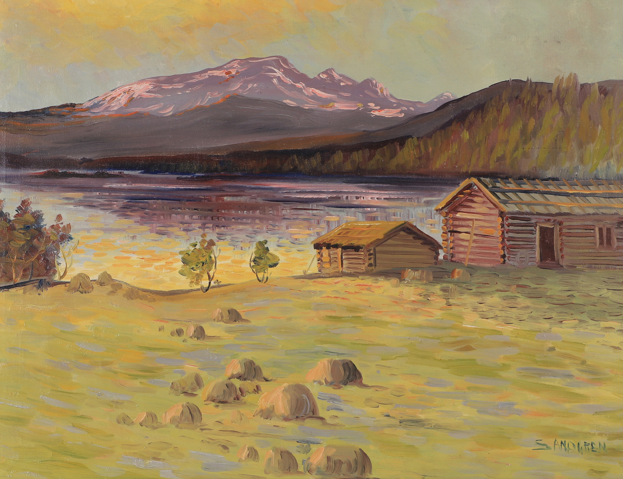 Images for 2173302. OIDENTIFIERAD KONSTNÄR. Landscape with mountains ...