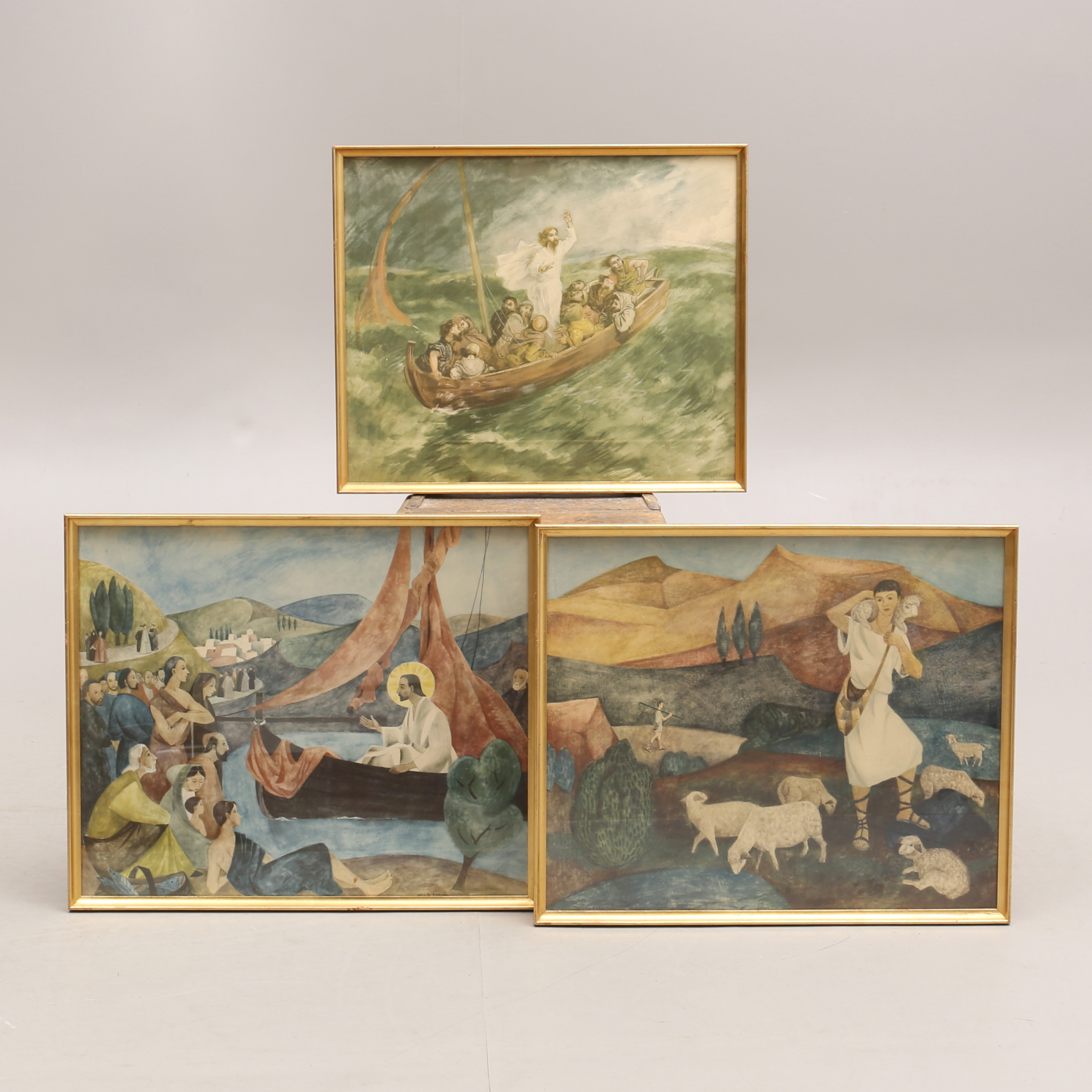 TAVLOR, 3 st, tryck, religiösa motiv. Konst - Övrigt - Auctionet