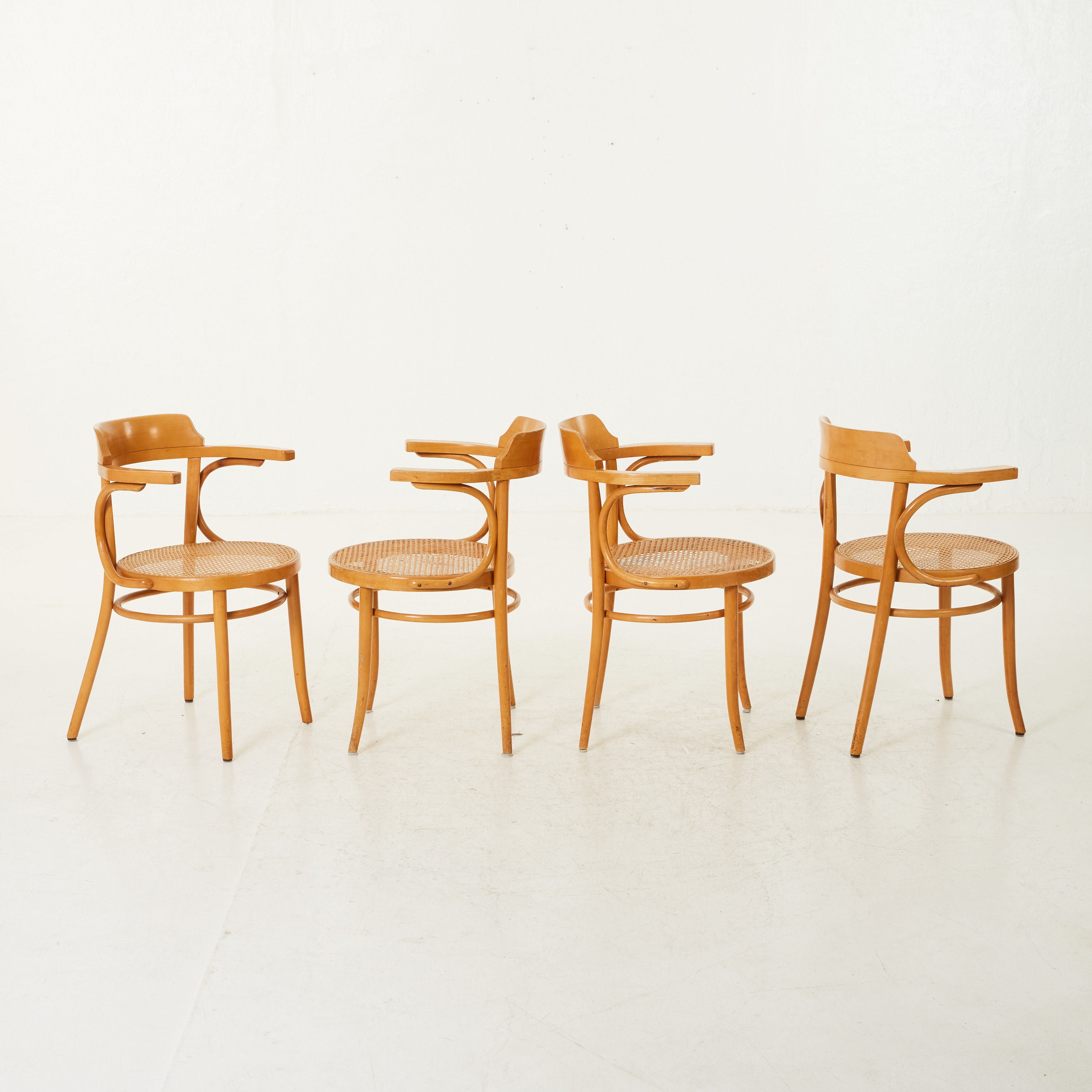 Images for 2176616. CHAIRS, 4 pcs, bentwood, rattan, second half of the ...