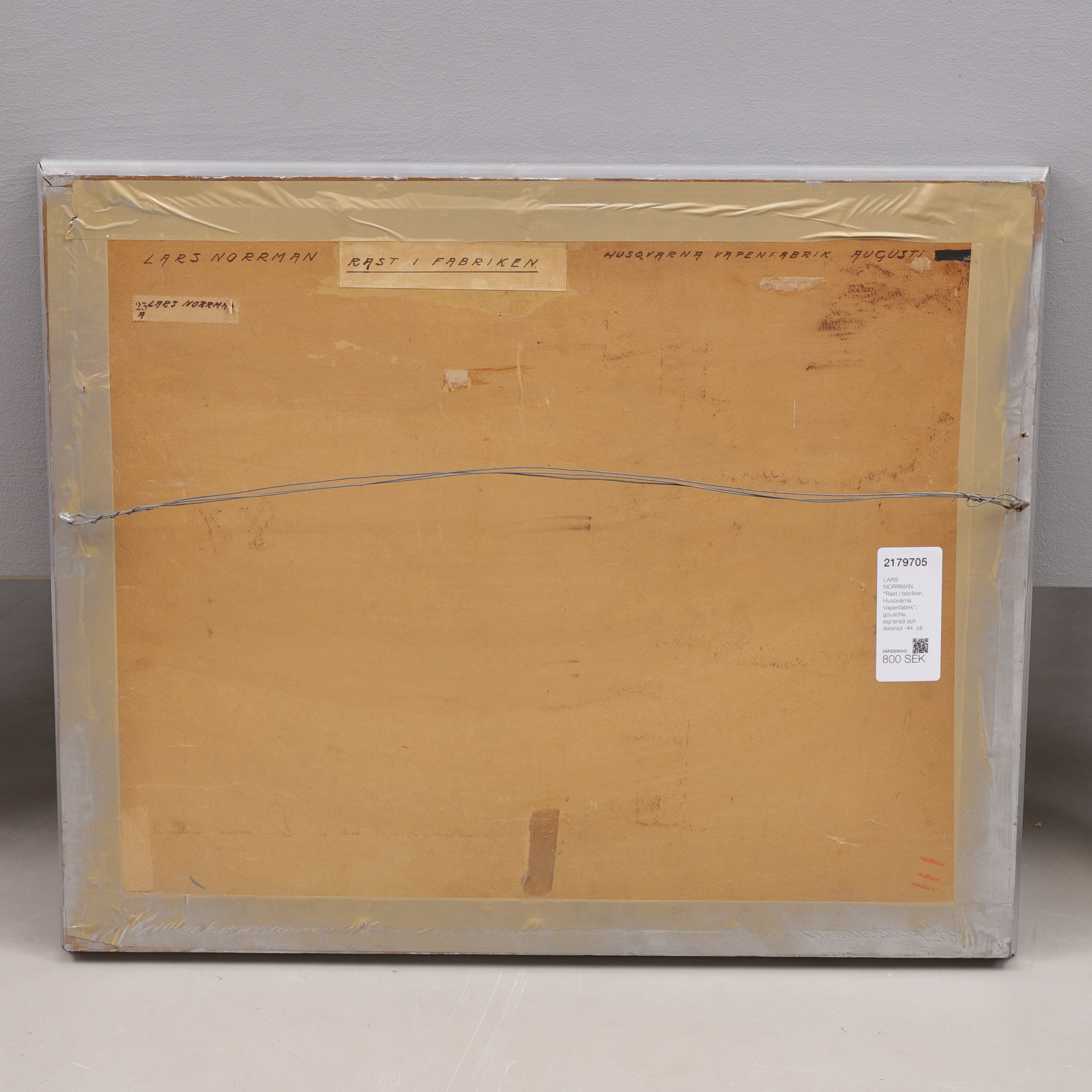 2179705. LARS NORRMAN. "Tauko tehtaalla, Husqvarna Vapenfabrik", guassi ...