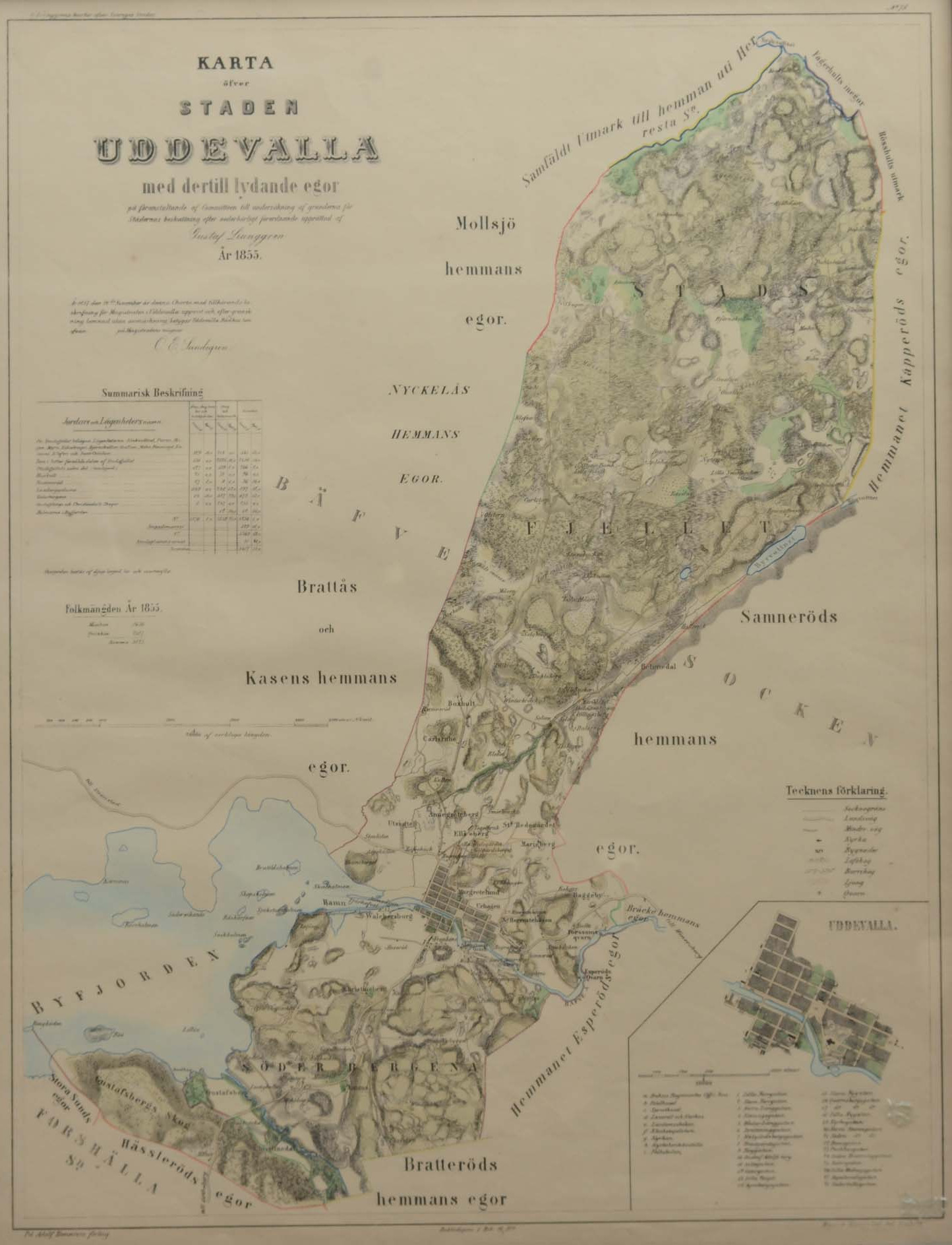 Images for 2189578. Ljunggren's map of the city of Uddevalla with ...