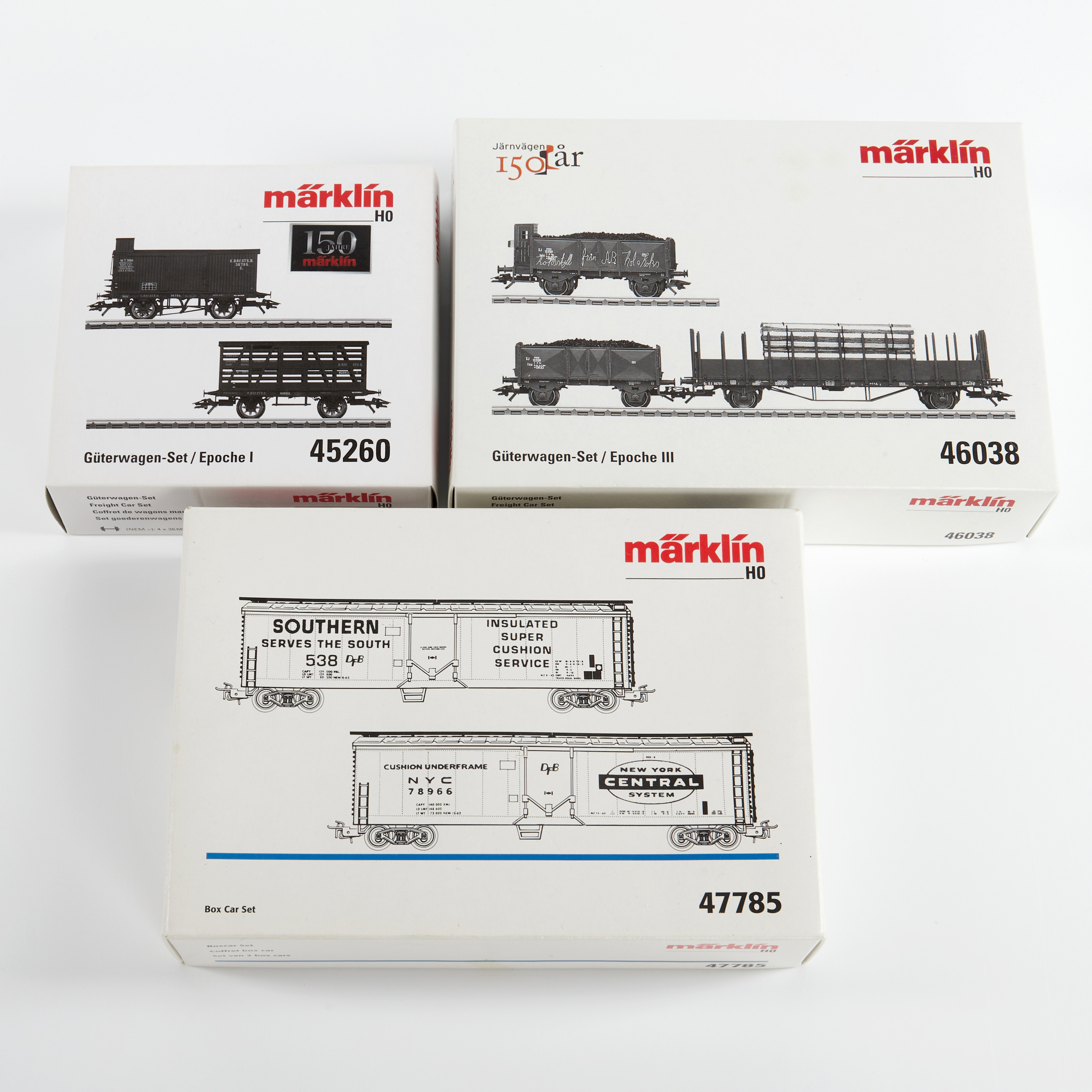 Bilder för 2200042. MÄRKLIN. Vagnset, 3 st, 47785, 46038, 45260. Bl a ...