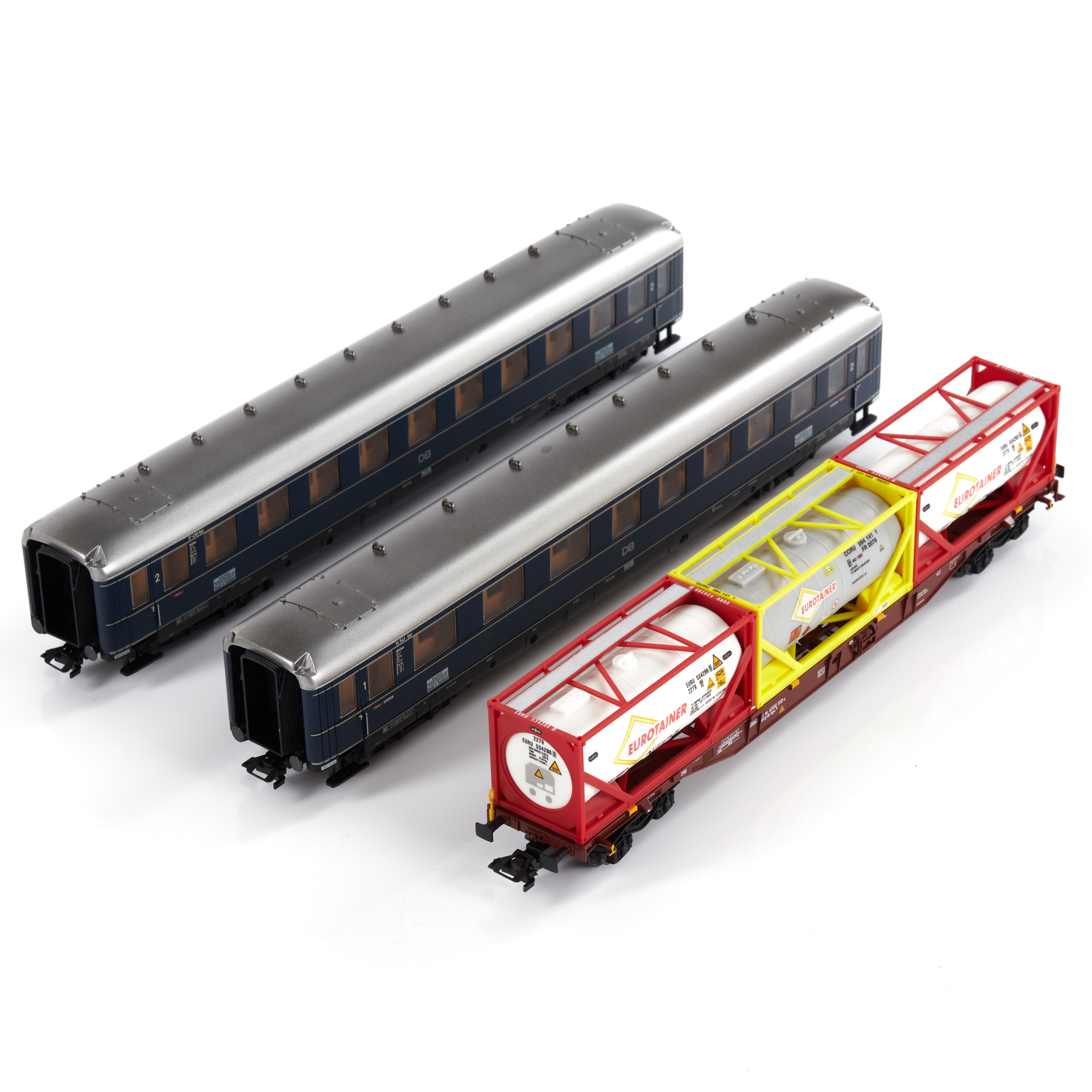 Images for 2200135. MÄRKLIN. 1 freight wagon (47072) and 2 "Rheingold ...