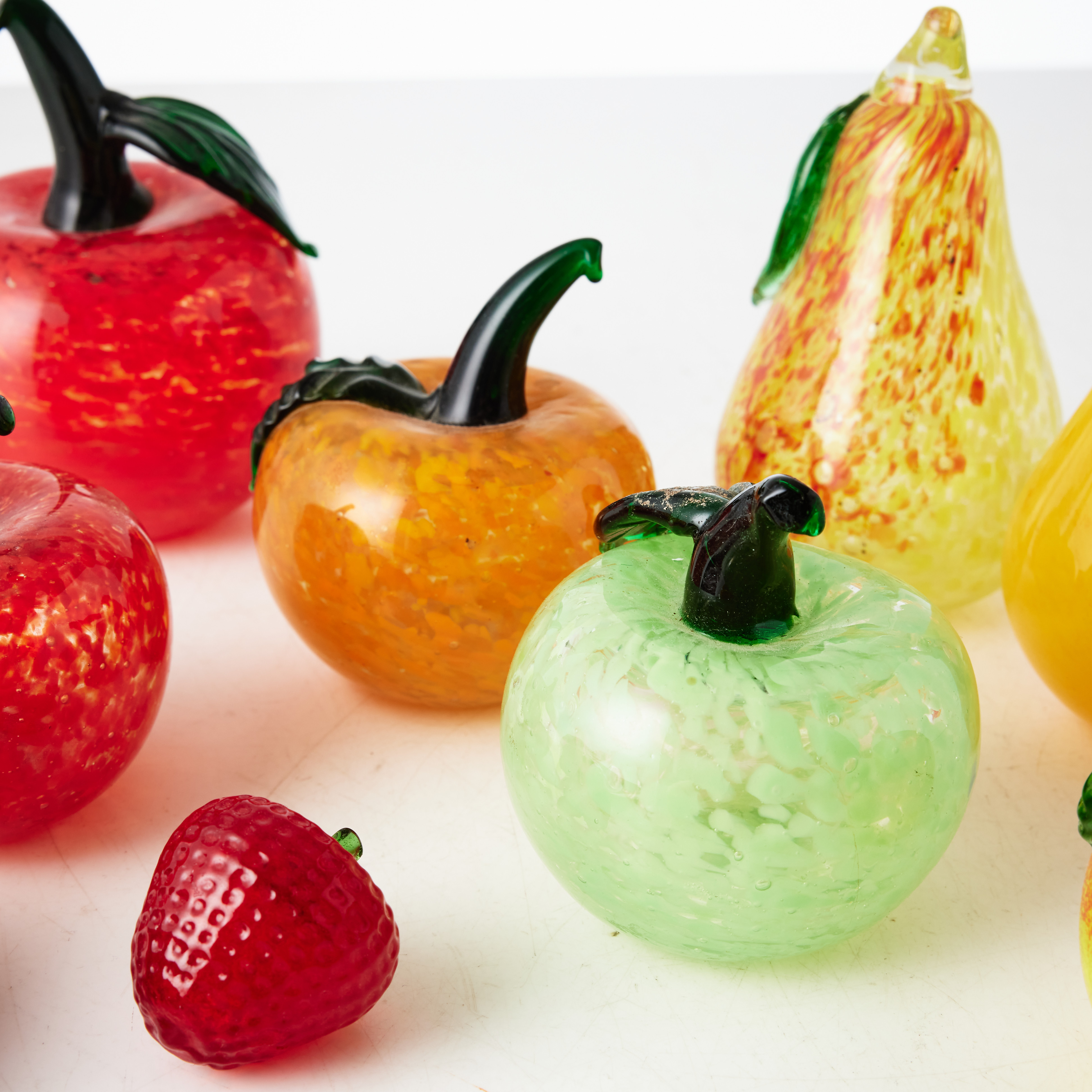 Images for 2200332. GLASS FRUITS, 10 pcs, marbled glass, in the shape ...