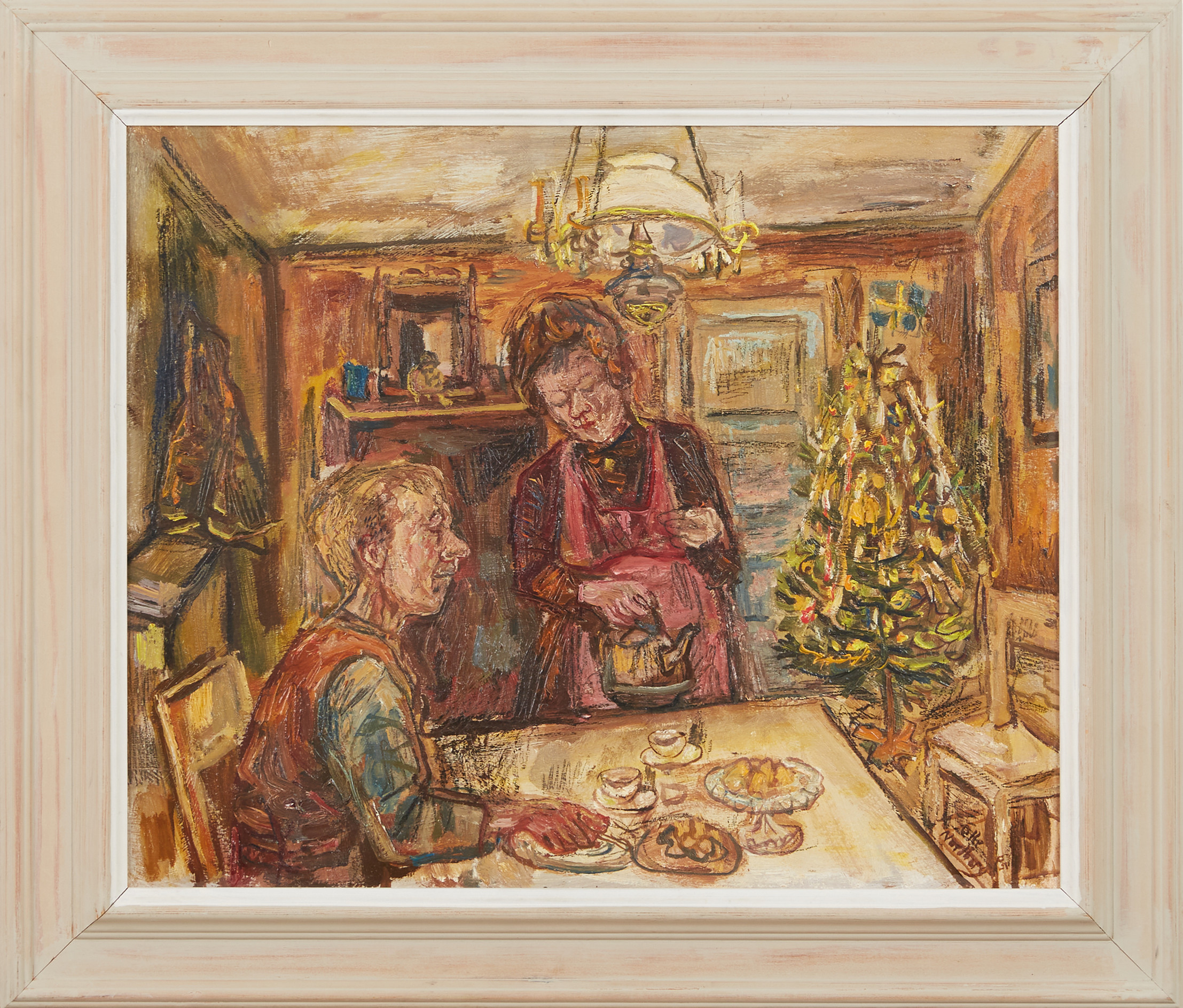 Images for 2200678. OLLE NORDBERG. Interior with figures and Christmas ...