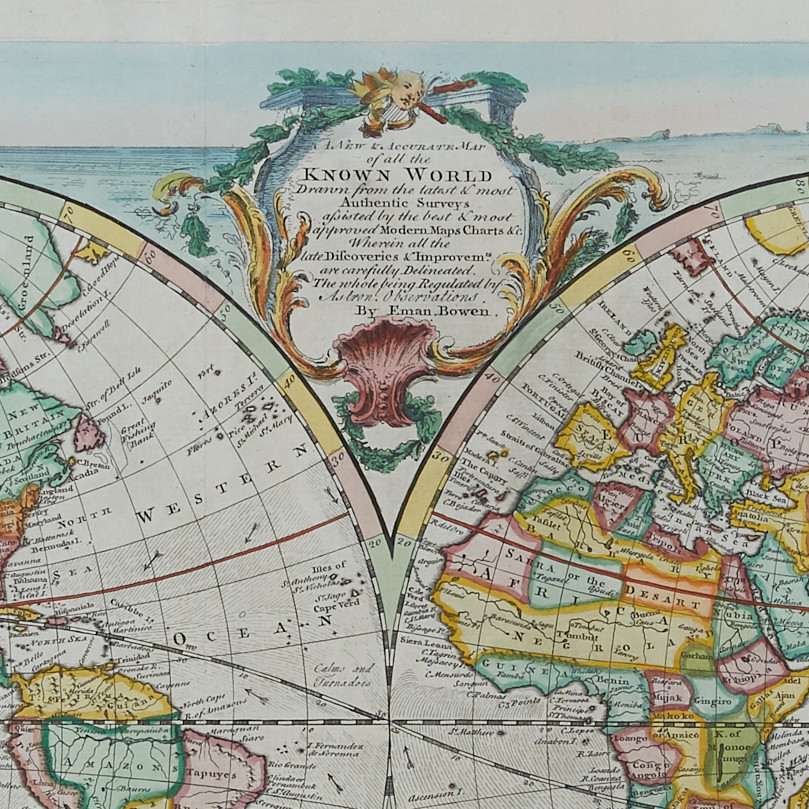 Bilder för 2202995. BOWEN'S WORLD MAP. A new and accurate map of all ...