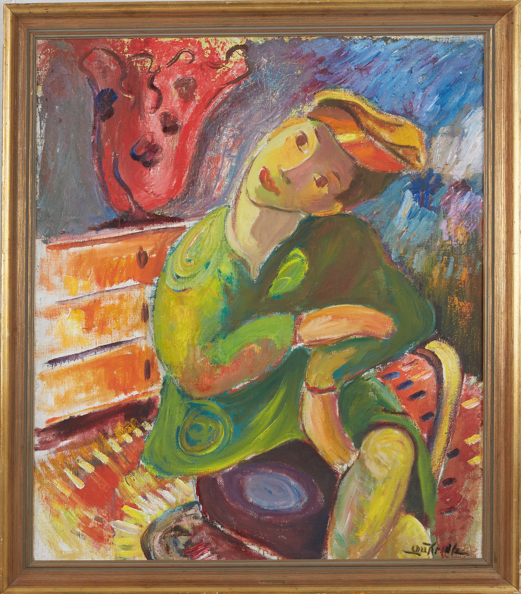 Images for 2204975. OLLE KRANTZ (1906-1999). Figure scene, oil on ...