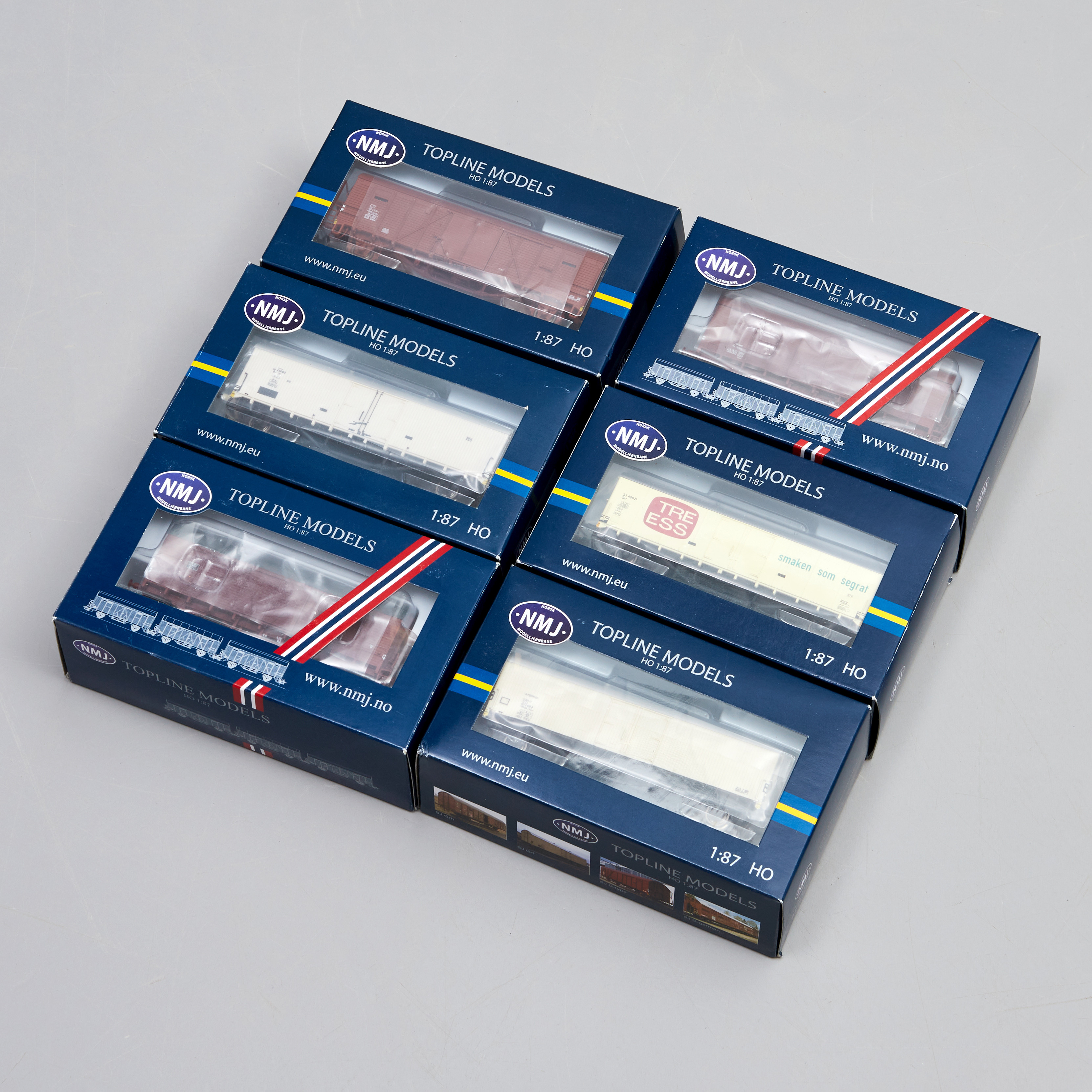 Images for 2206060. TRAIN WAGONS, 6 pcs, Topline Model, NMJ, SJ Goods ...