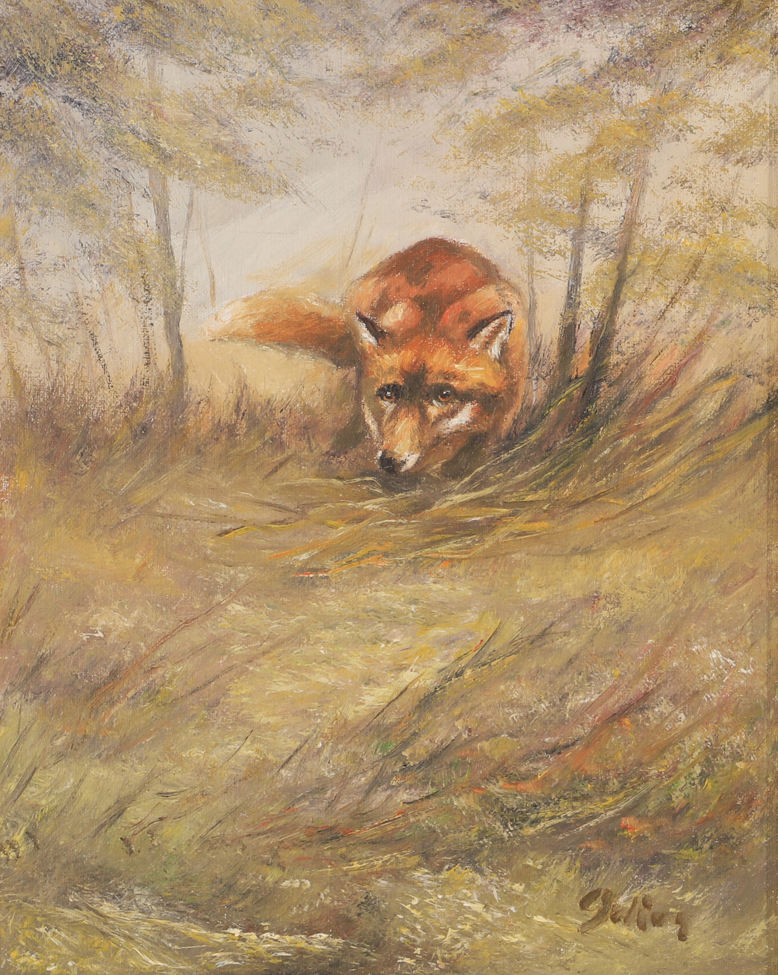 Images for 2206747. CARL JULIUS. Fox on. hunting, oil pop canvas ...