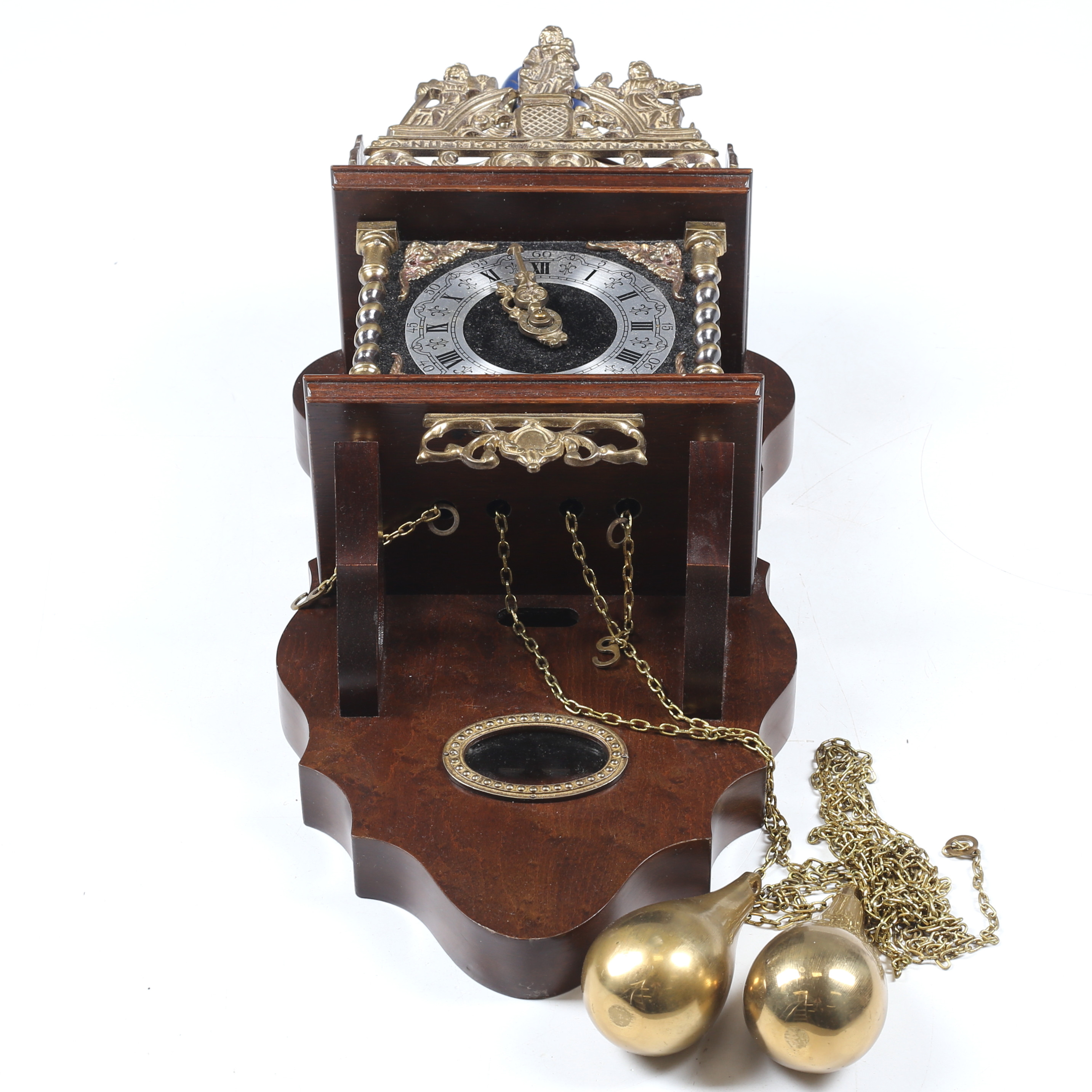 Images for 2210089. WALL CLOCK, wooden frame, metal fittings. Franz ...