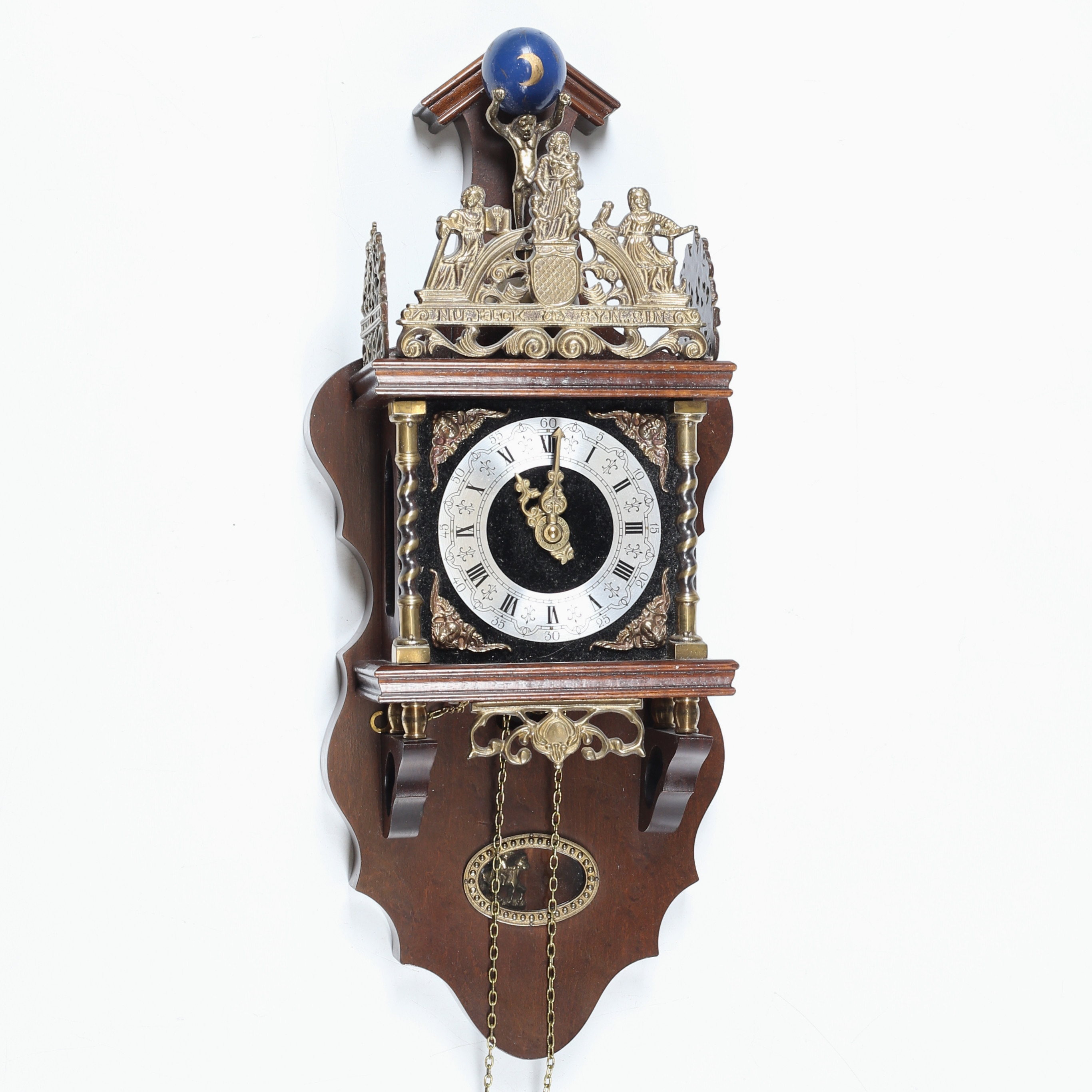 Images for 2210089. WALL CLOCK, wooden frame, metal fittings. Franz ...