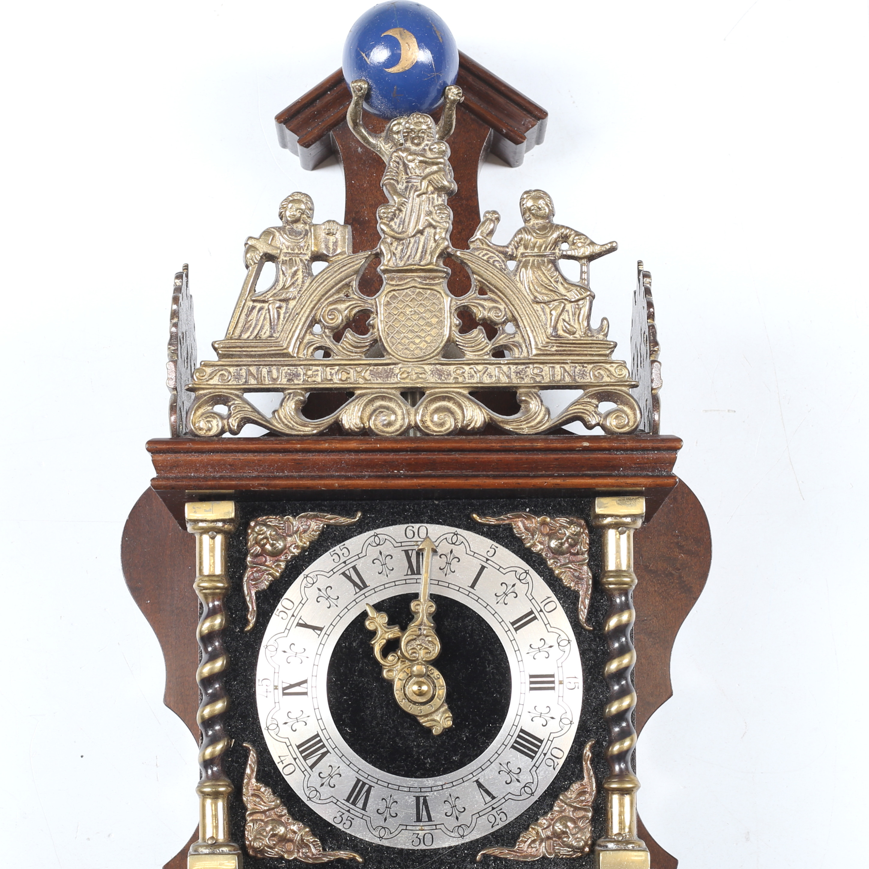 Images for 2210089. WALL CLOCK, wooden frame, metal fittings. Franz ...