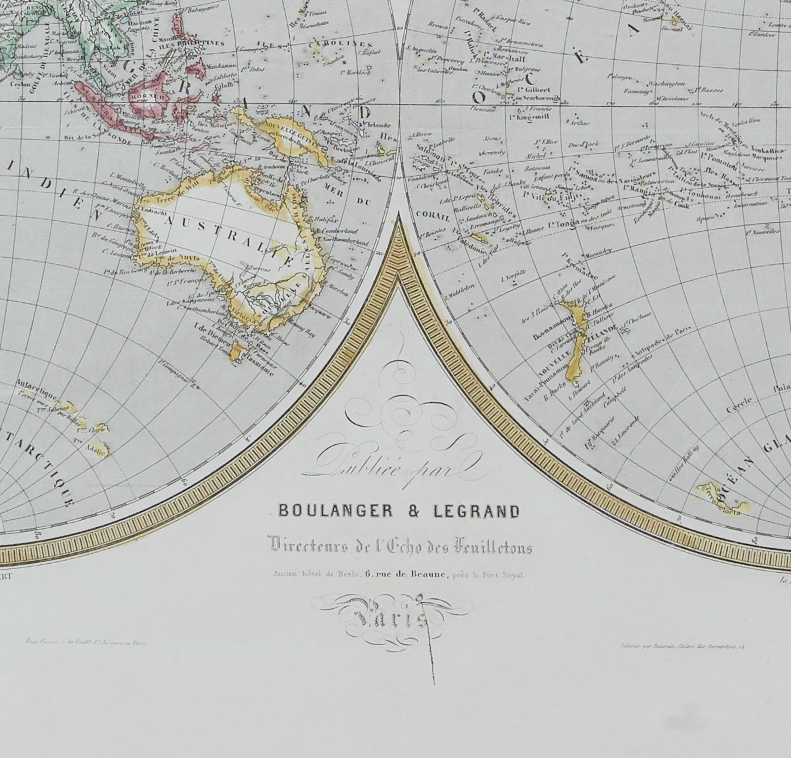 Images for 2215784. CORTAMBERT WORLD MAP. Mappemonde, 1864. - Auctionet