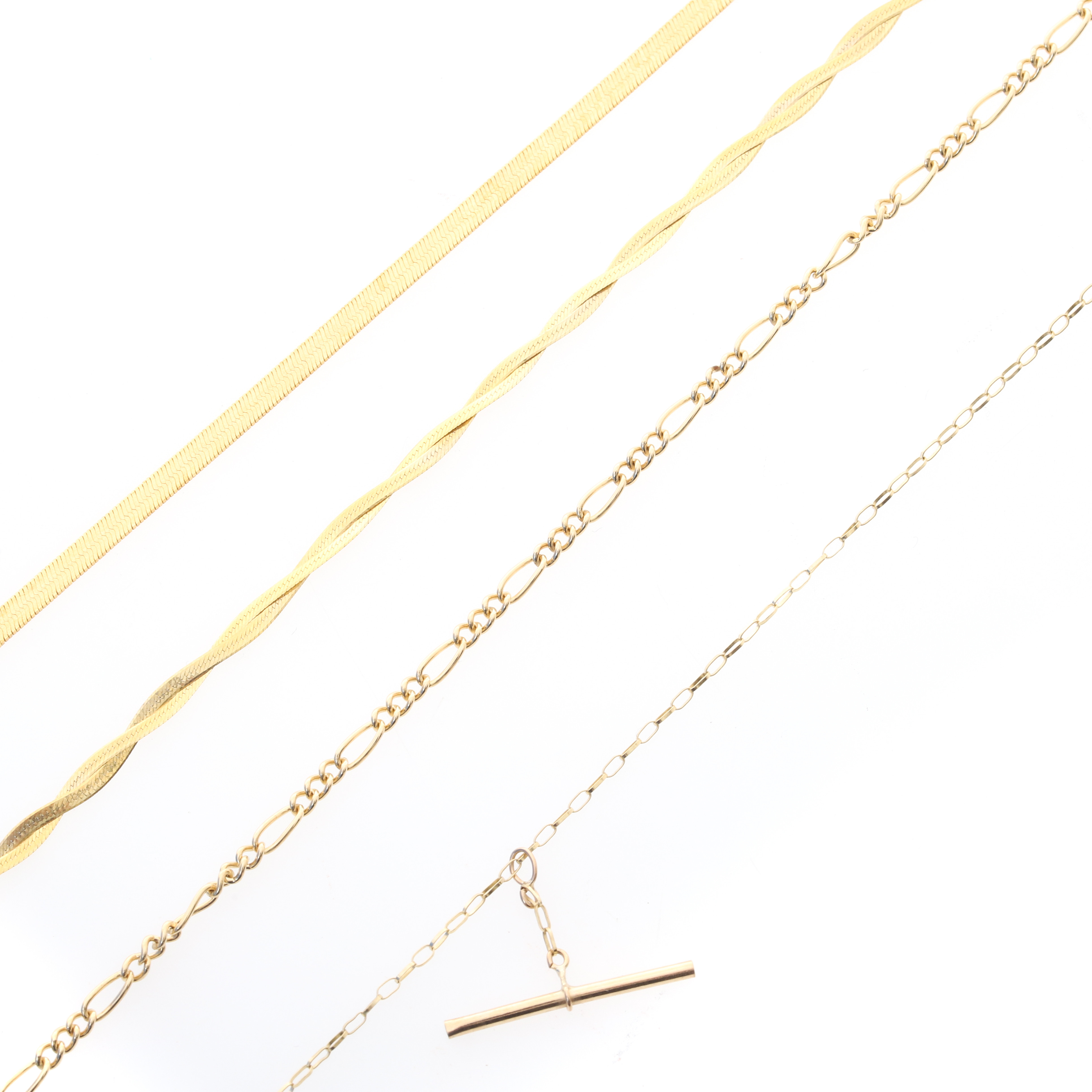 Images for 2218025. FOUR MODERN 9 CARAT AND 375 MARK GOLD BRACELETS ...