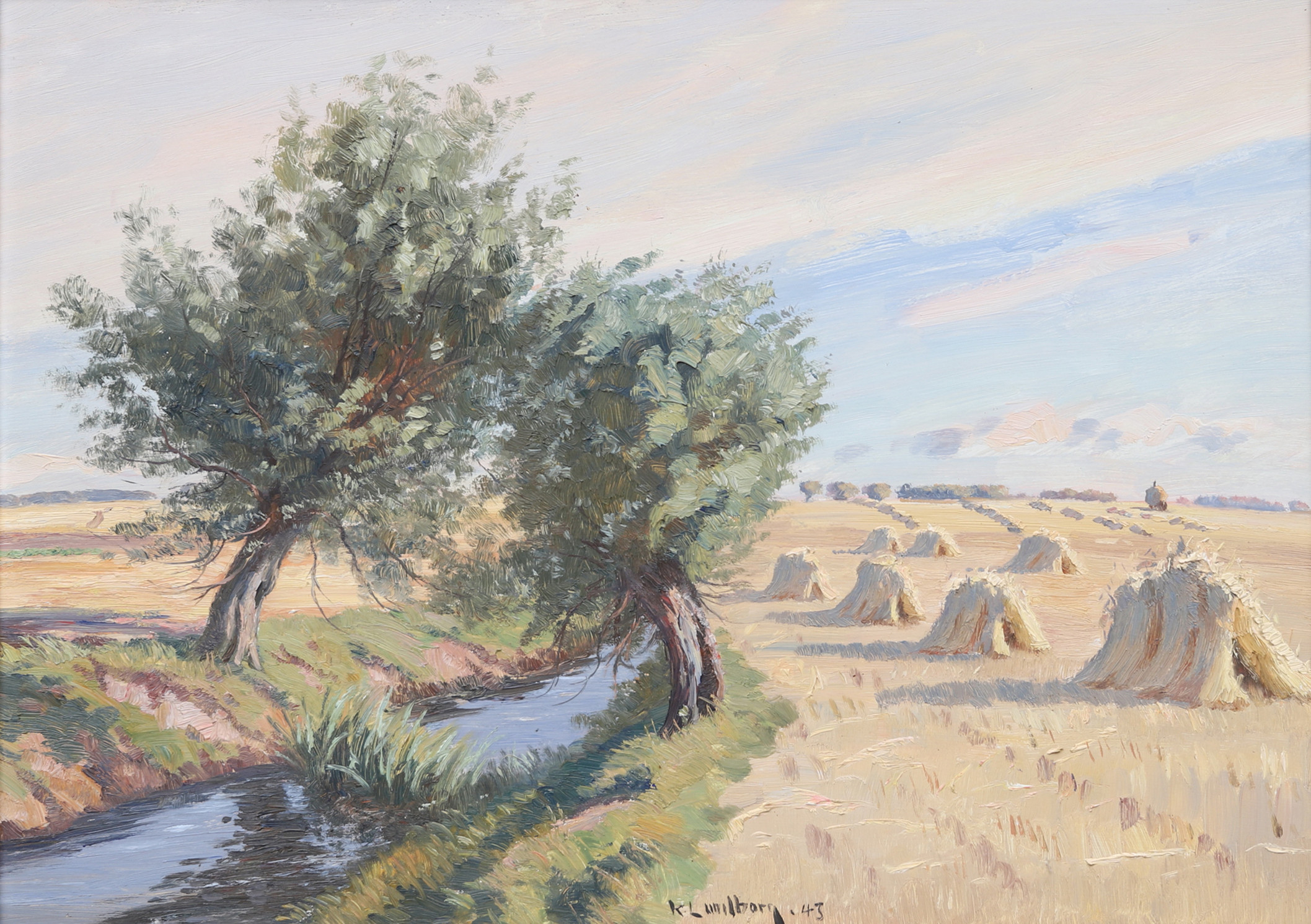 Images for 2218672. KARL LUNDBORG. Scanian summer landscape. Signed and ...