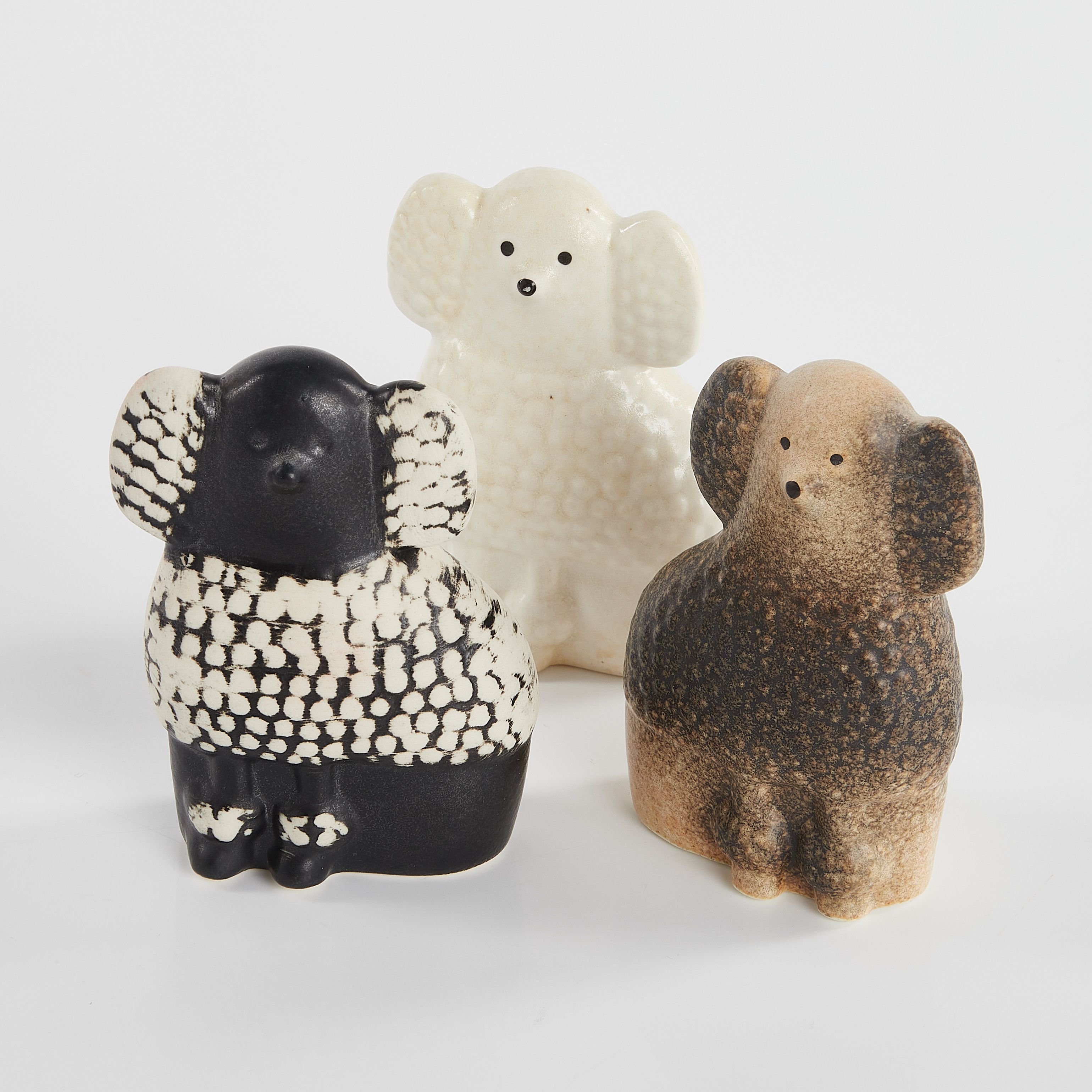 Images for 2219074. LISA LARSON. "Kennel" - poodles, 3 pcs, marked Lisa ...