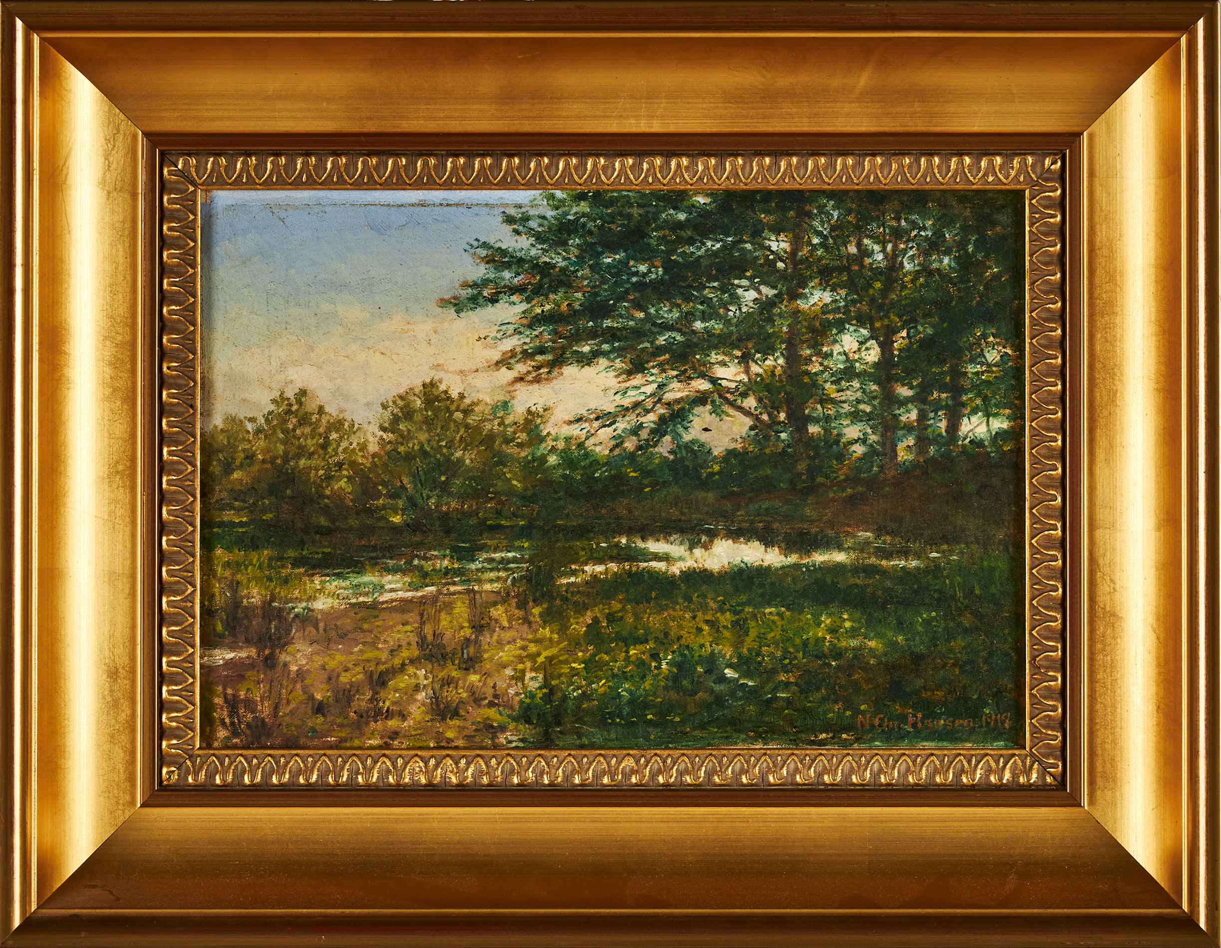 Images for 2229761. OIDENTIFIERAD KONSTNÄR. composition with river, oil ...