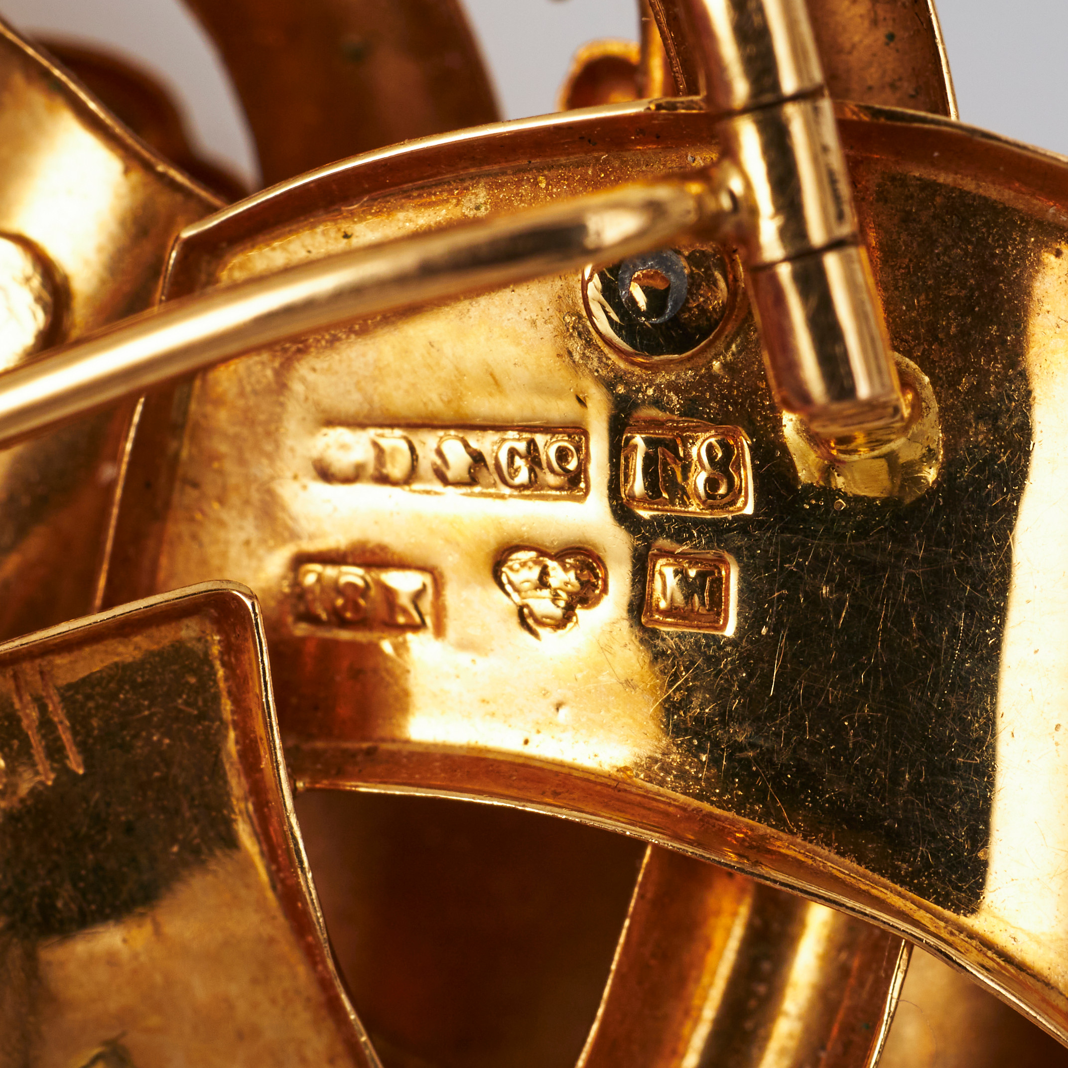 Images for 2237070. BROOCH/PENDANT, 18k gold, flower and leaf decoration, oriental pearl, Gustaf ...