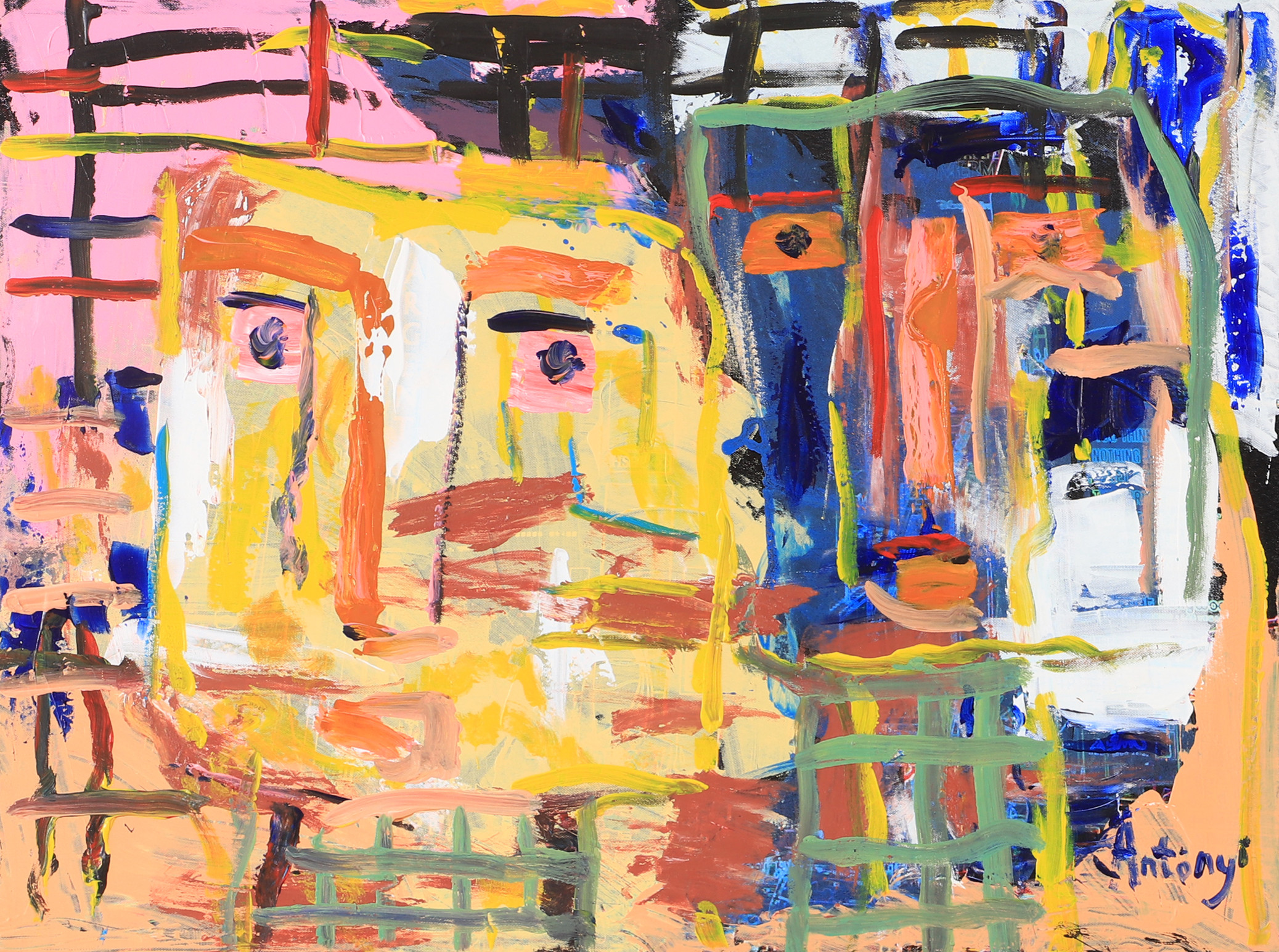 Images for 2237511. IMRE ANTONYI. Figures, oil on canvas, signed ...