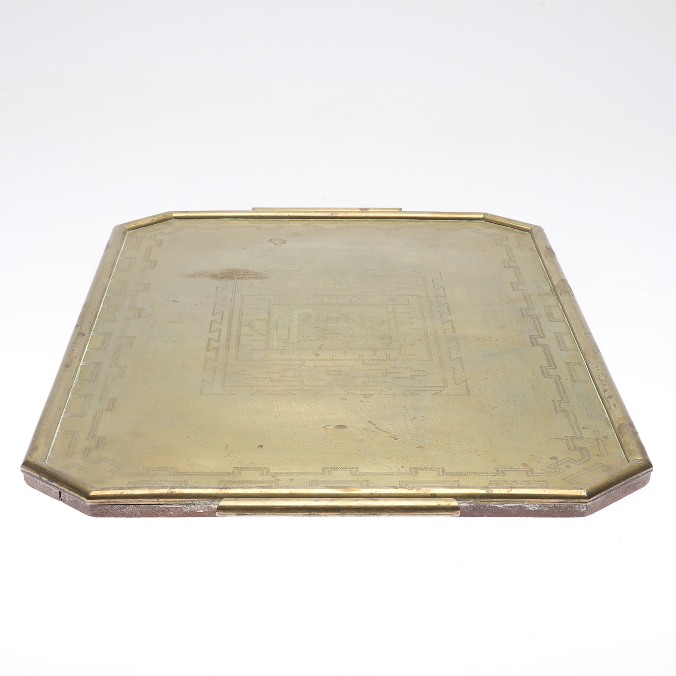 Images for 2240261. TRAY, brass and wood, Oriental, first half of the ...