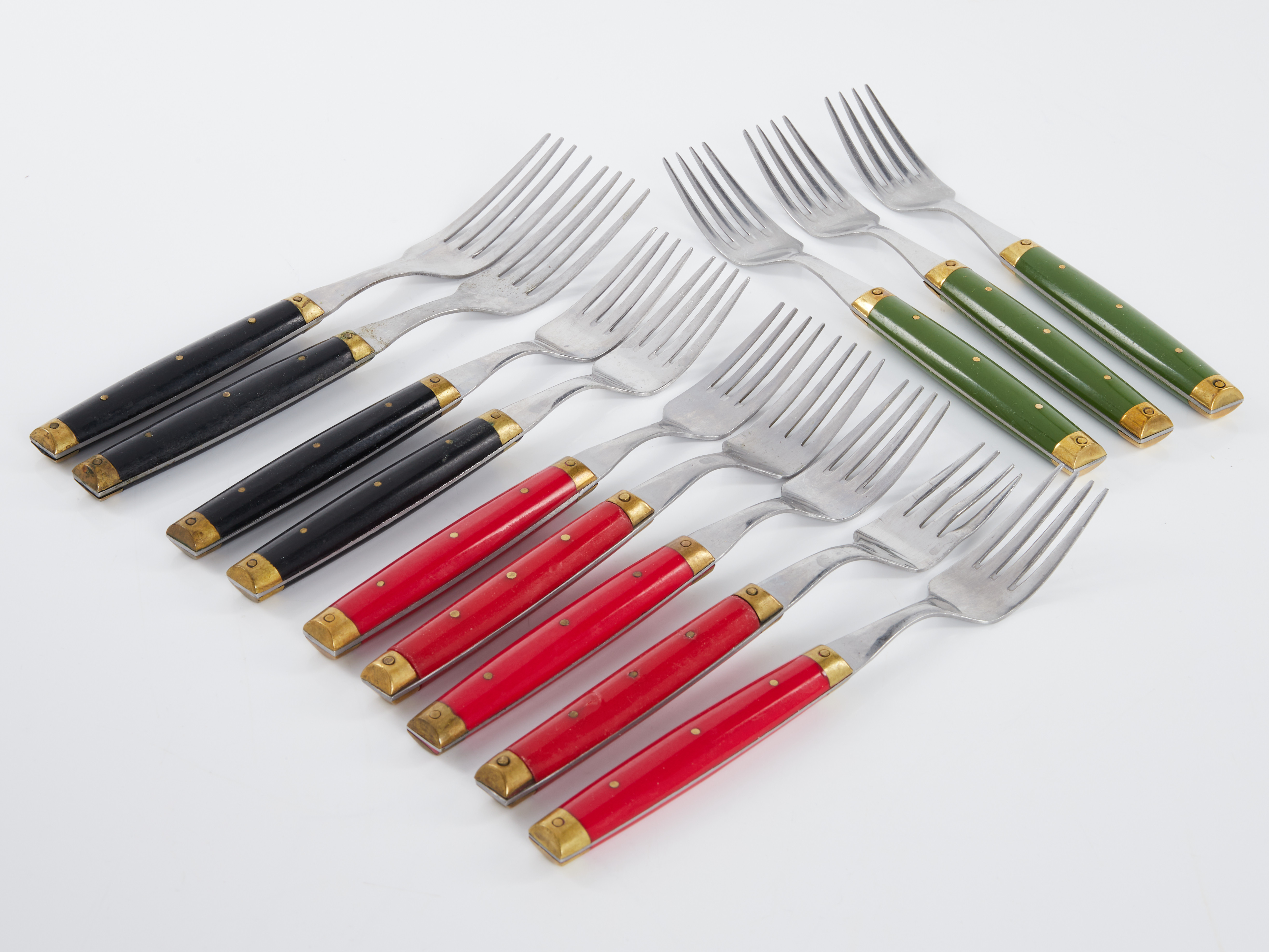 Images for 2241594. CUTLERY, 33 pieces, stainless steel, brass and ...