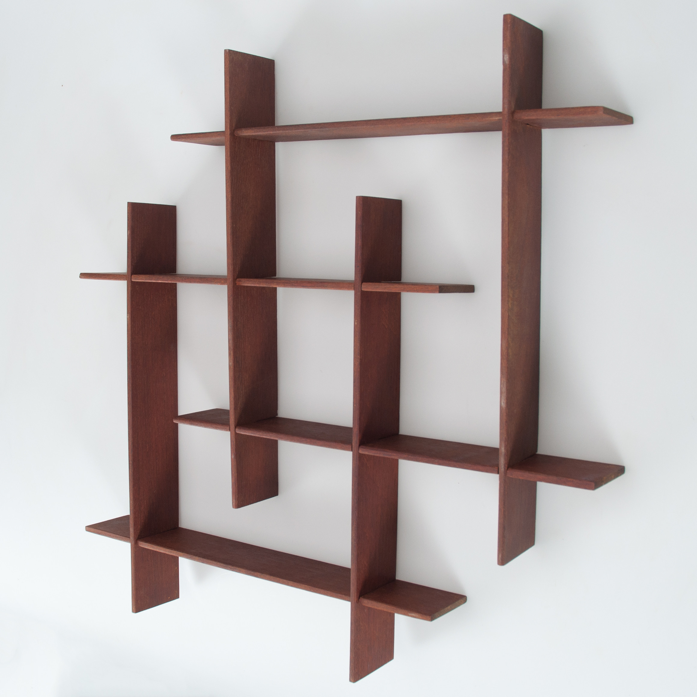 Images for 2241697. WALL SHELF / CROSS SHELF, teak, 1960s. - Auctionet