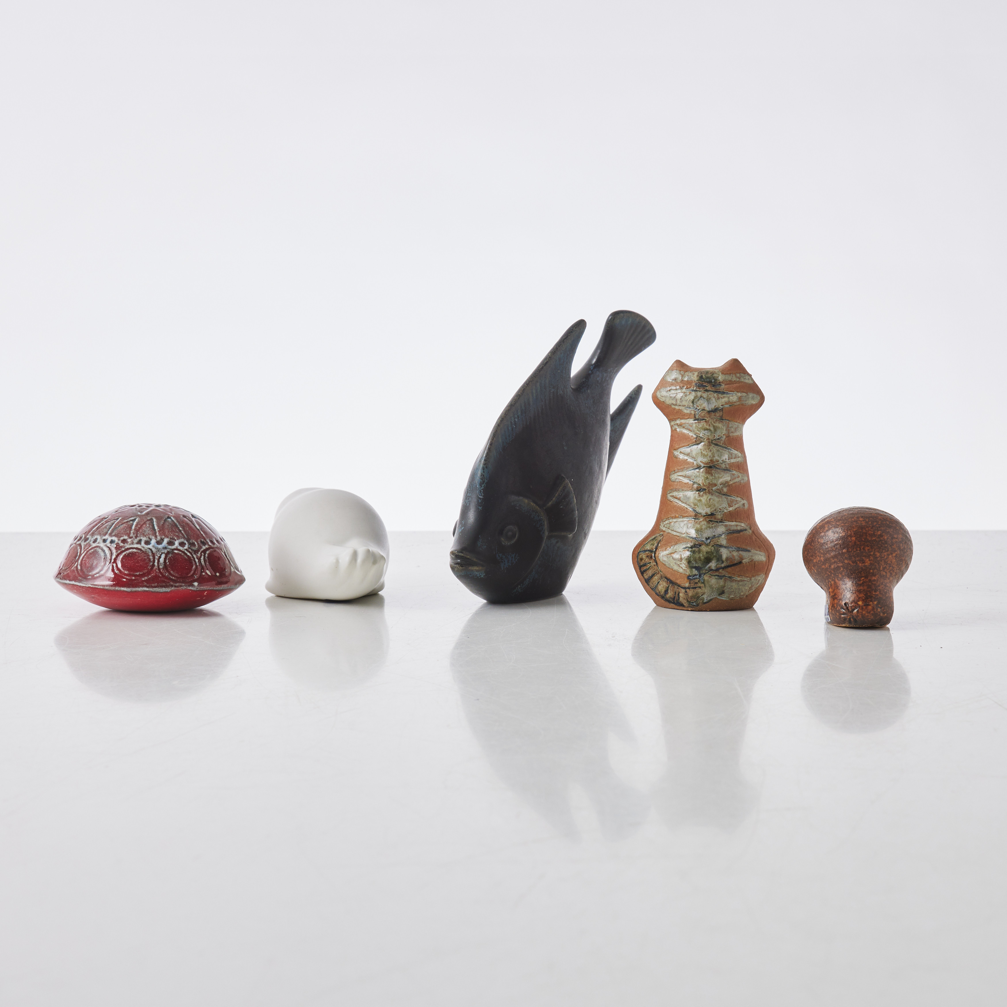 Images for 2242963. FIGURINES, 5 pcs, stoneware, Lisa Larson, Paul Hoff ...