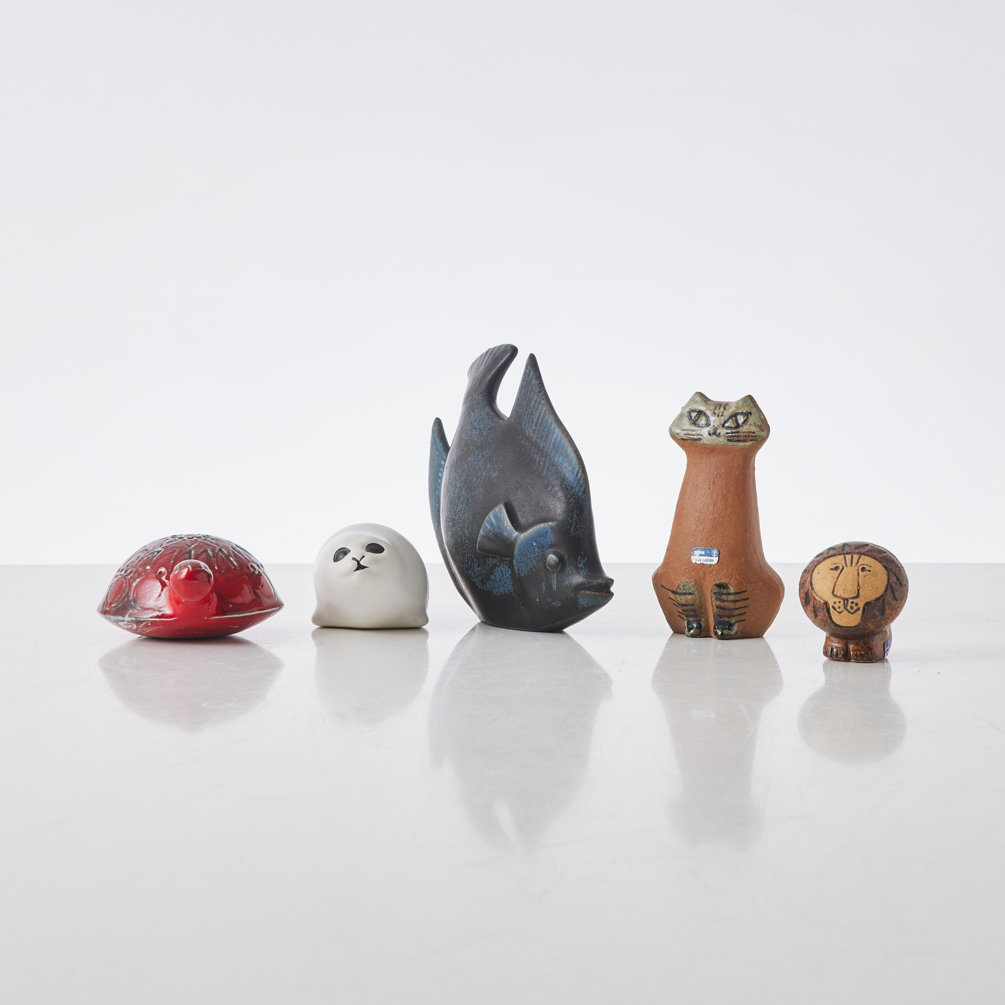 Images for 2242963. FIGURINES, 5 pcs, stoneware, Lisa Larson, Paul Hoff ...