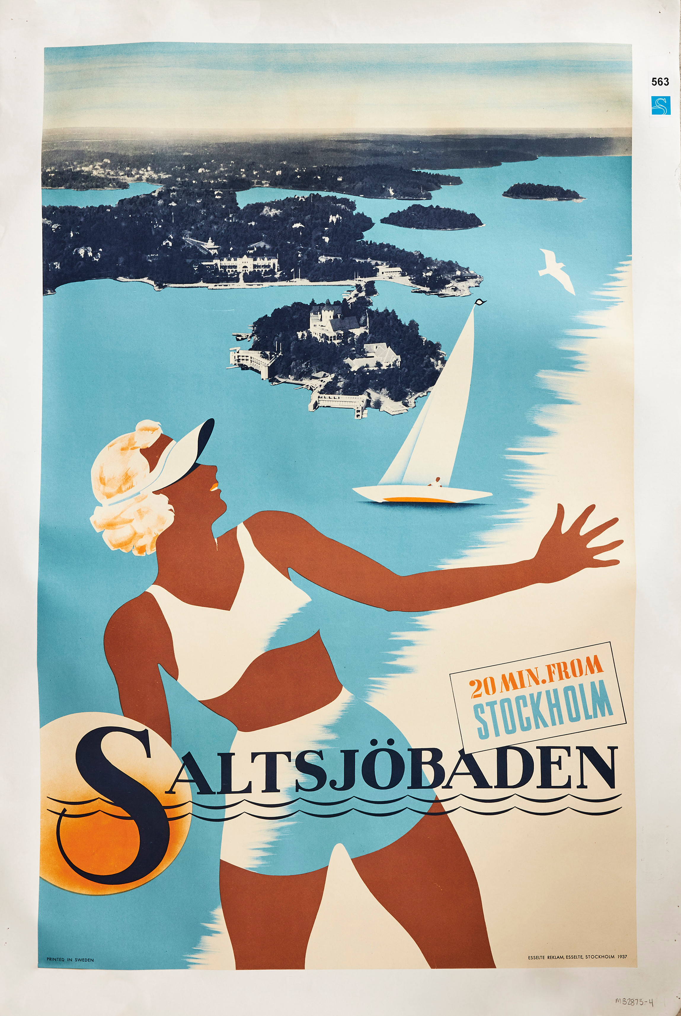 Bilder för 2248064. AFFISCH, reklam för Saltsjöbaden, Esselte 1937 ...