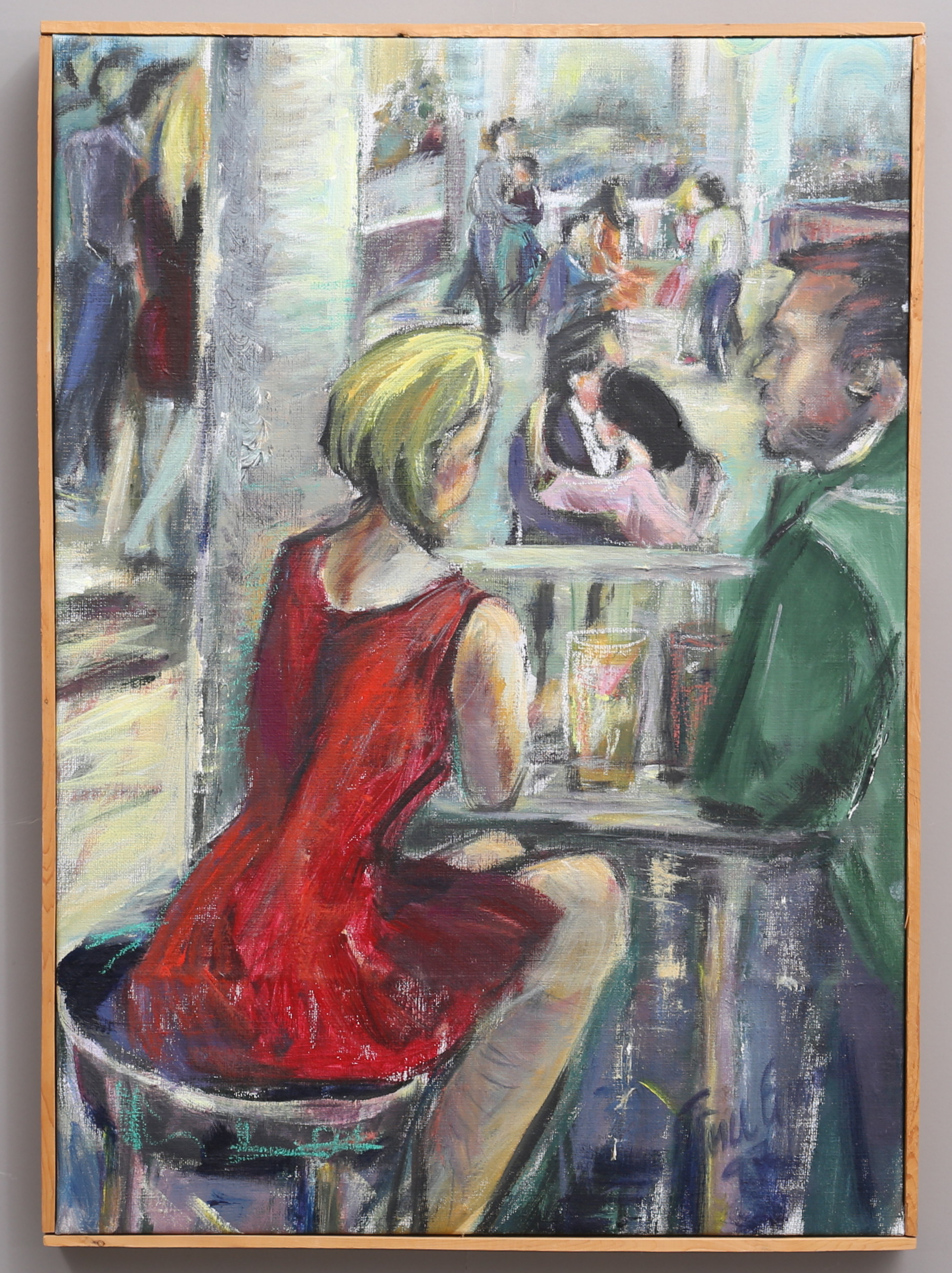 Images for 2248158. GÖREL ERSSON. People at dance floor. Oil on canvas ...