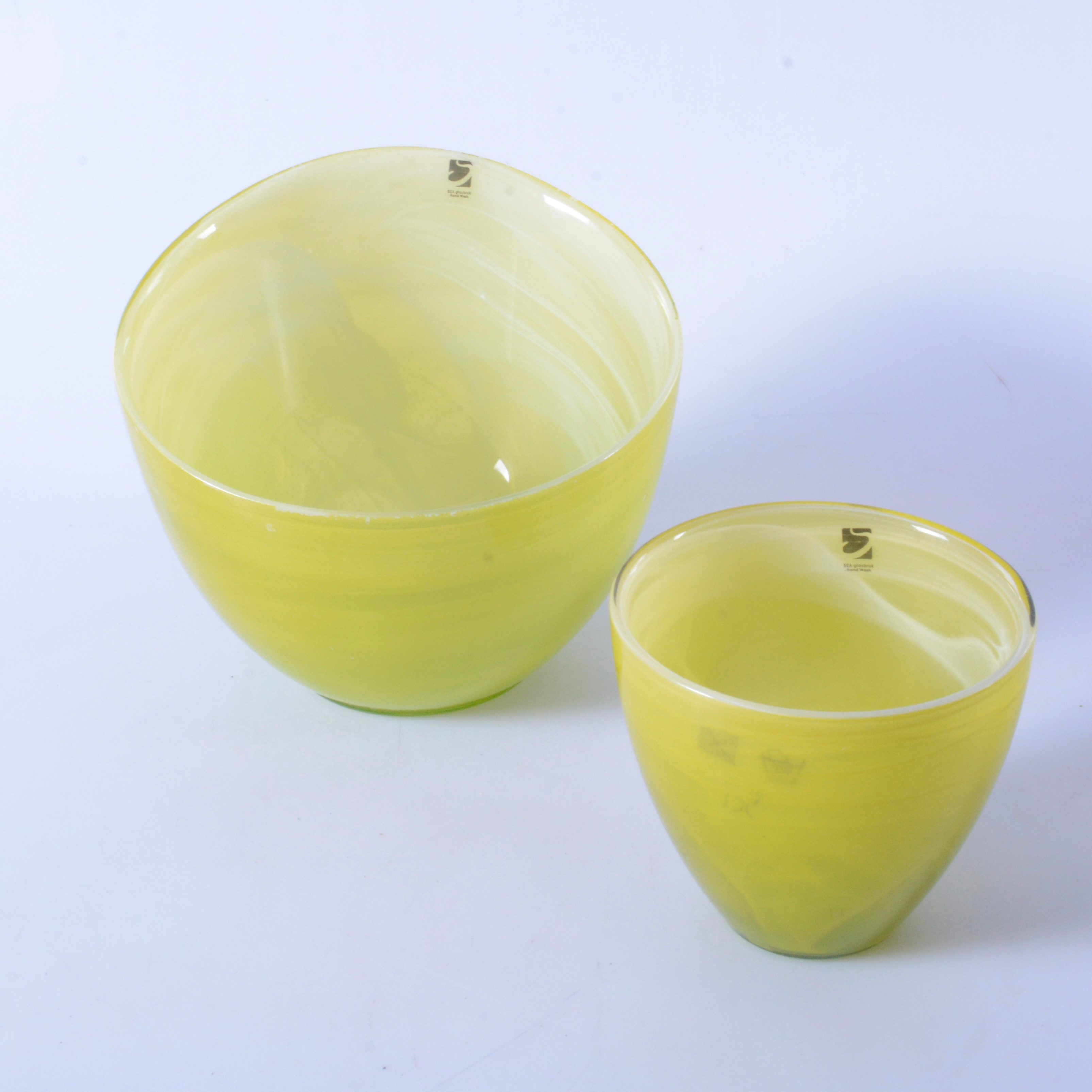 Images for 2255424. BOWLS, 2-pieces, glass, Sea glassworks. - Auctionet