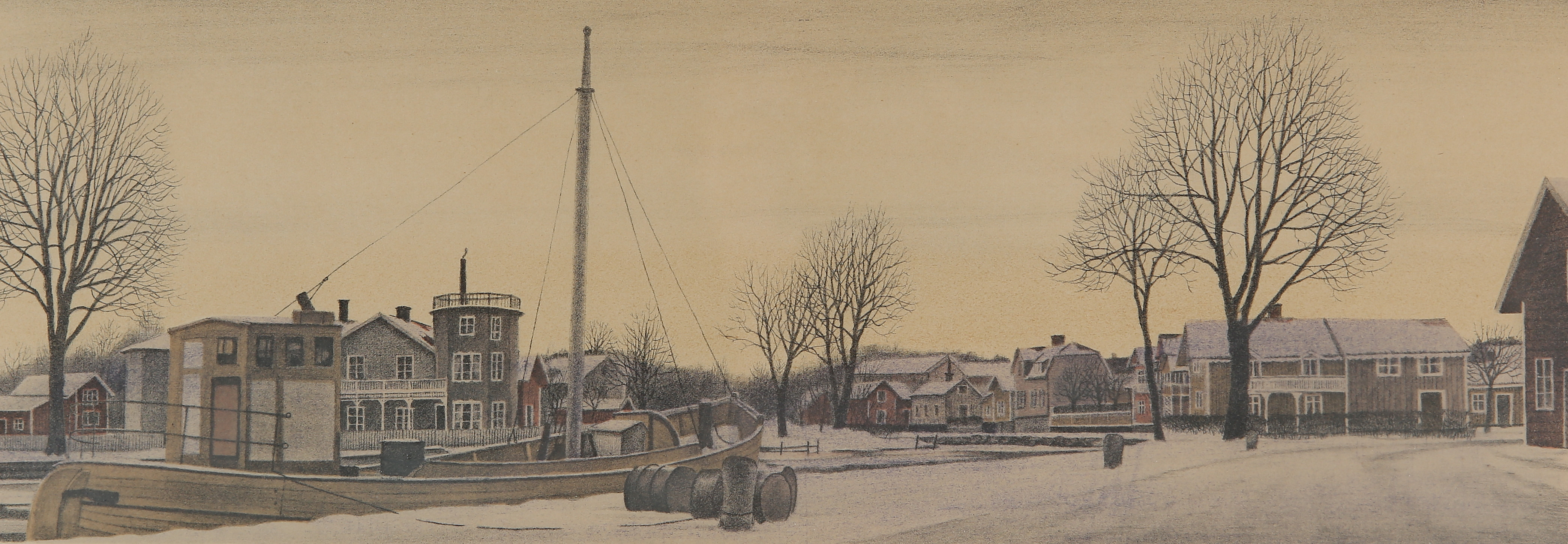 Images for 2255675. REINHOLD LJUNGGREN. The harbor in Trosa, color ...