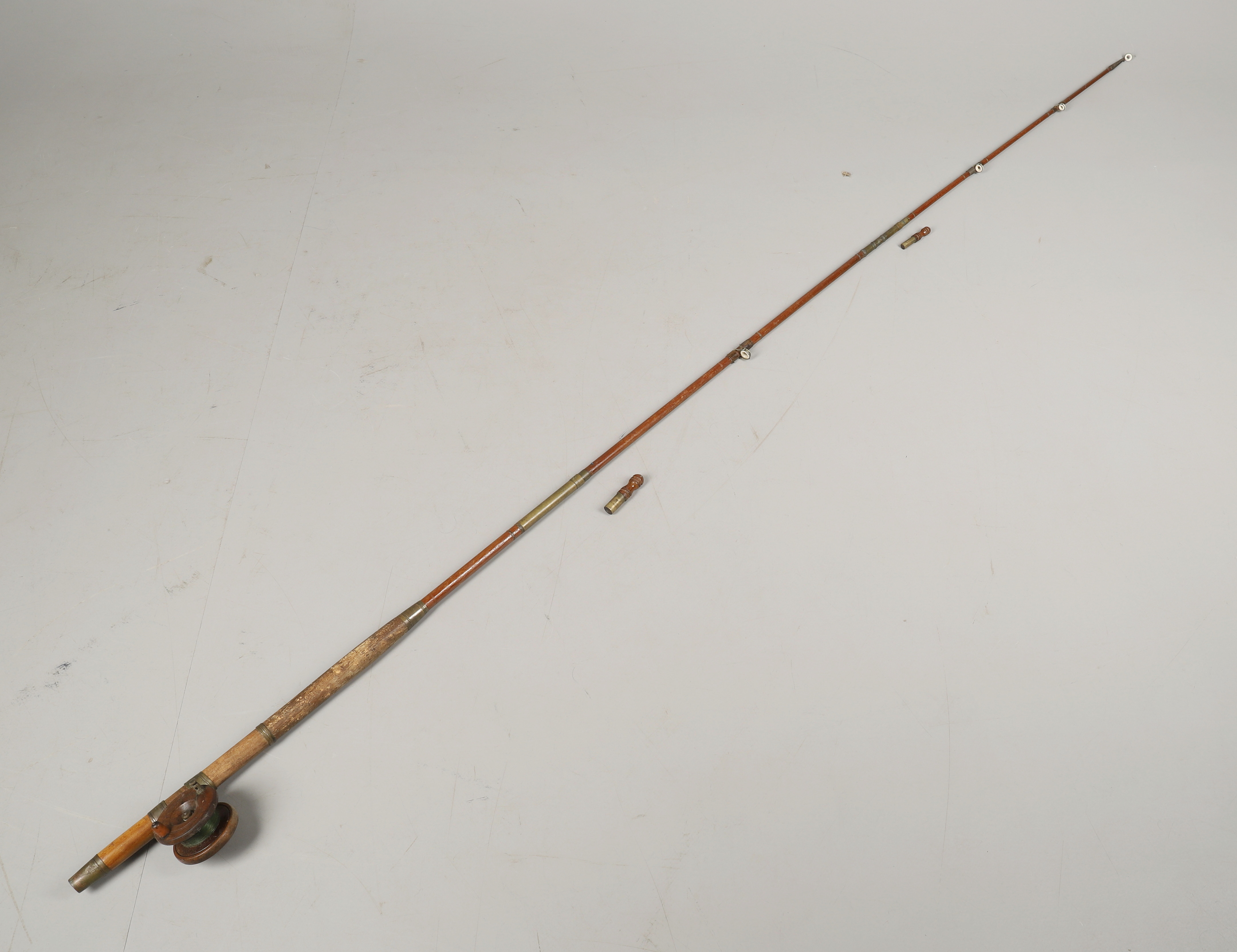 Images for 2256439. A VINTAGE THREE PART SPLIT CANE FISHING ROD WITH ...