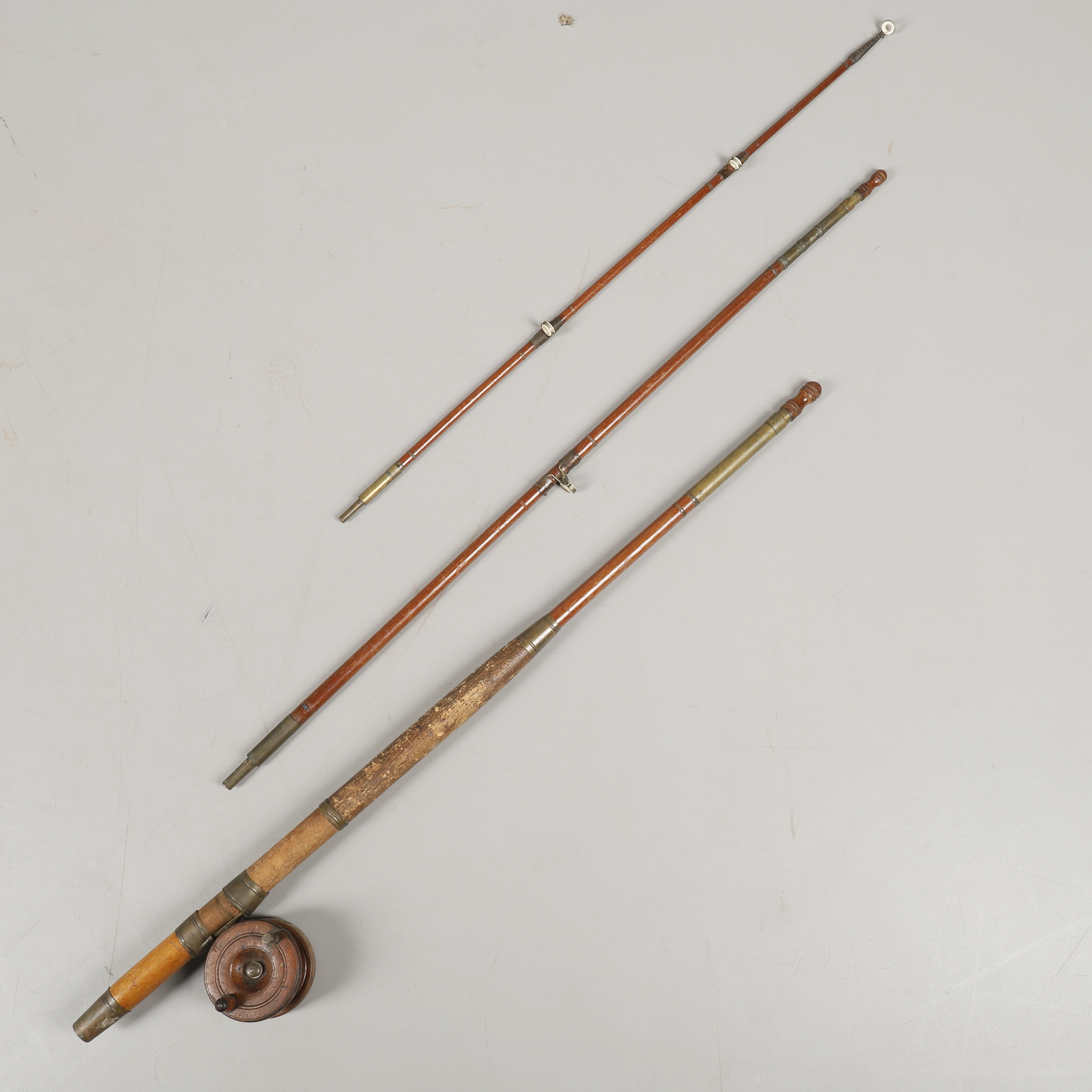 Images for 2256439. A VINTAGE THREE PART SPLIT CANE FISHING ROD WITH ...
