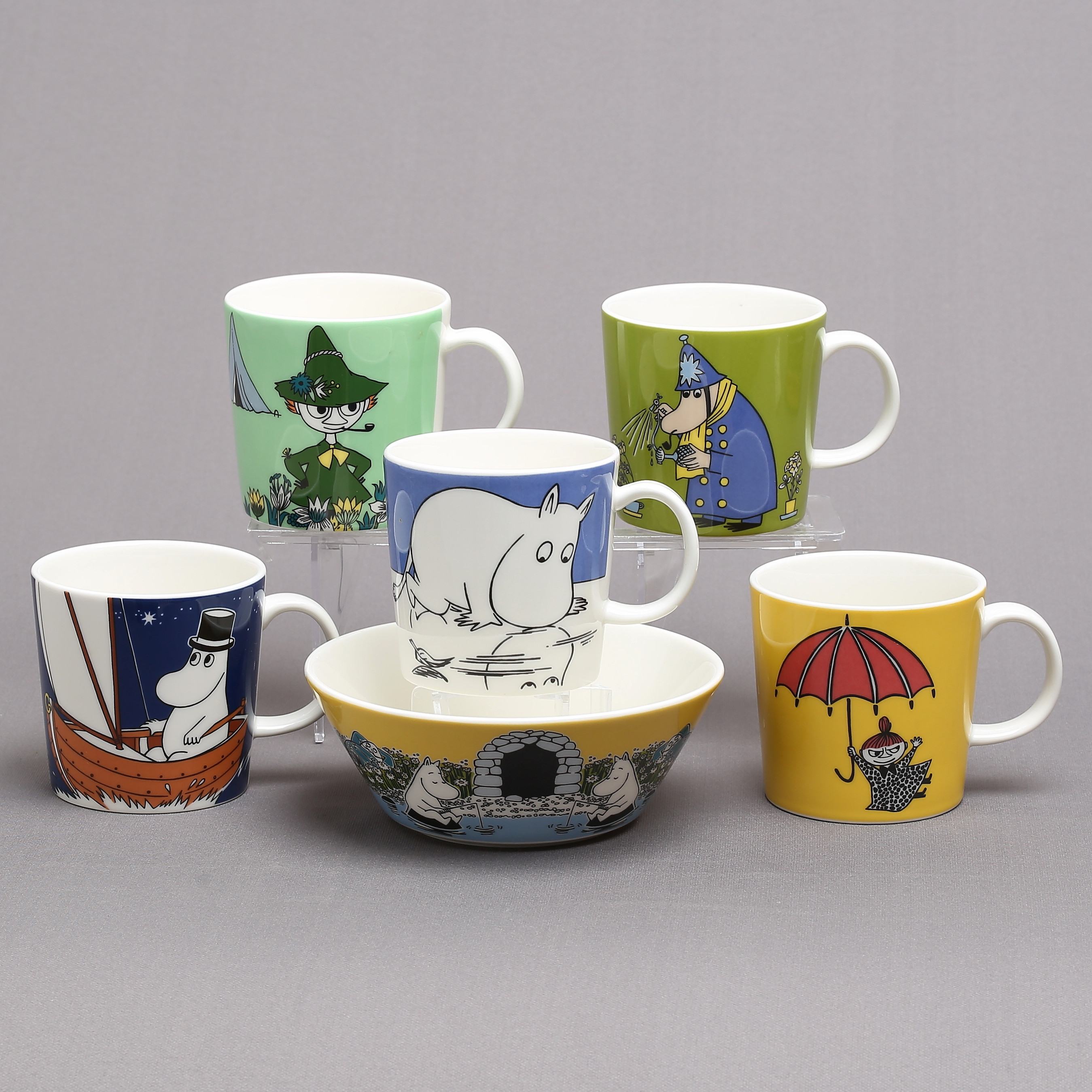 Images for 2258550. MOOMIN MUGS and BOWL, 6 parts, porcelain, Moomin ...