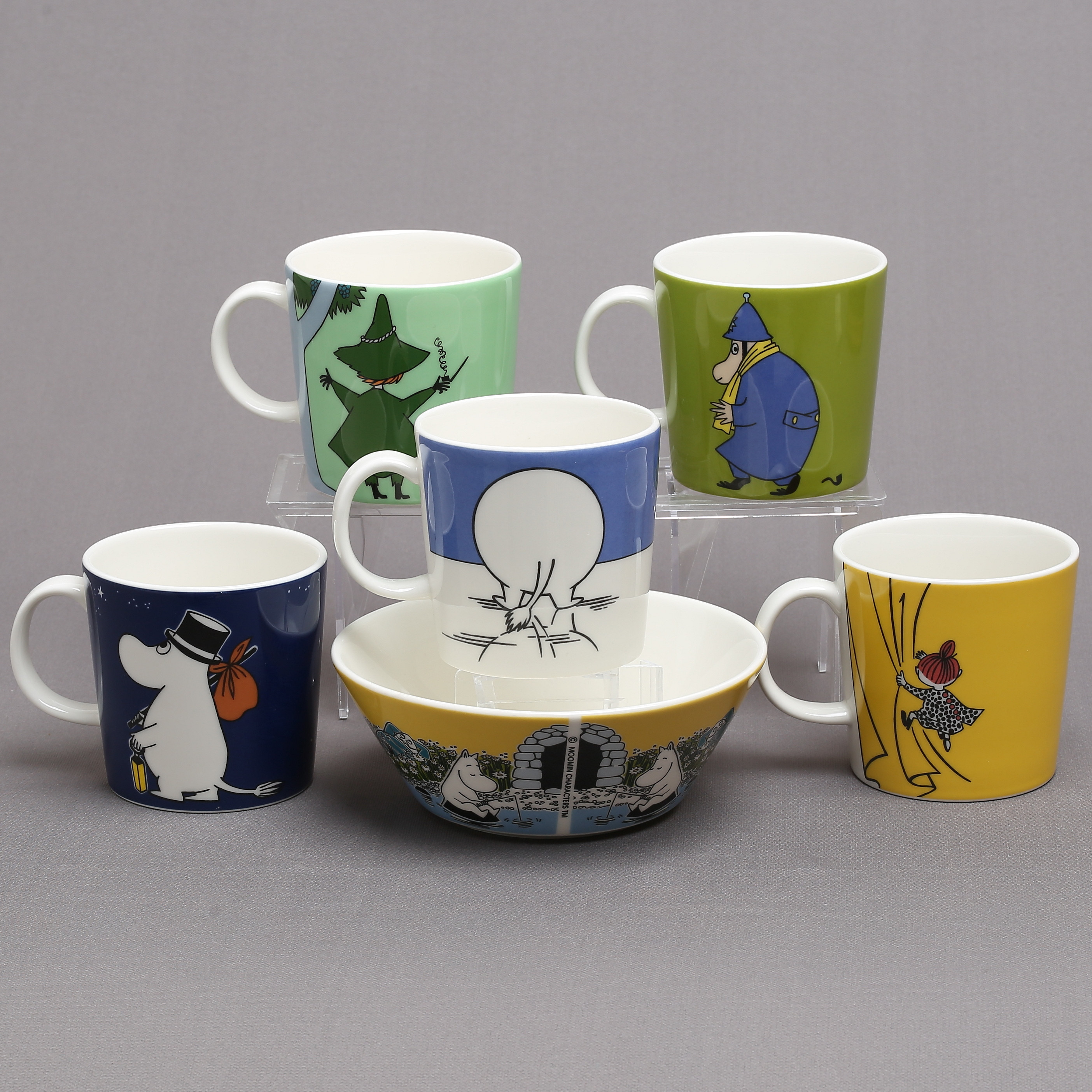 Images for 2258550. MOOMIN MUGS and BOWL, 6 parts, porcelain, Moomin ...
